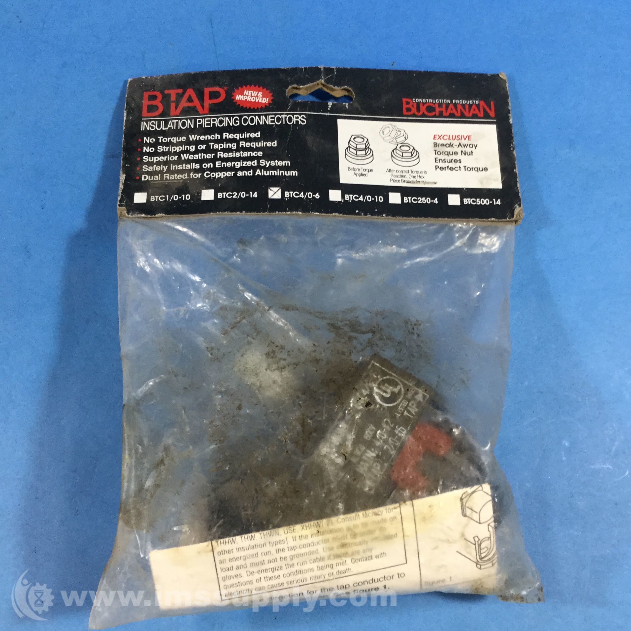 Buchanan Terminal Blocks BTC4/0-6 B-Tap Connector - IMS Supply