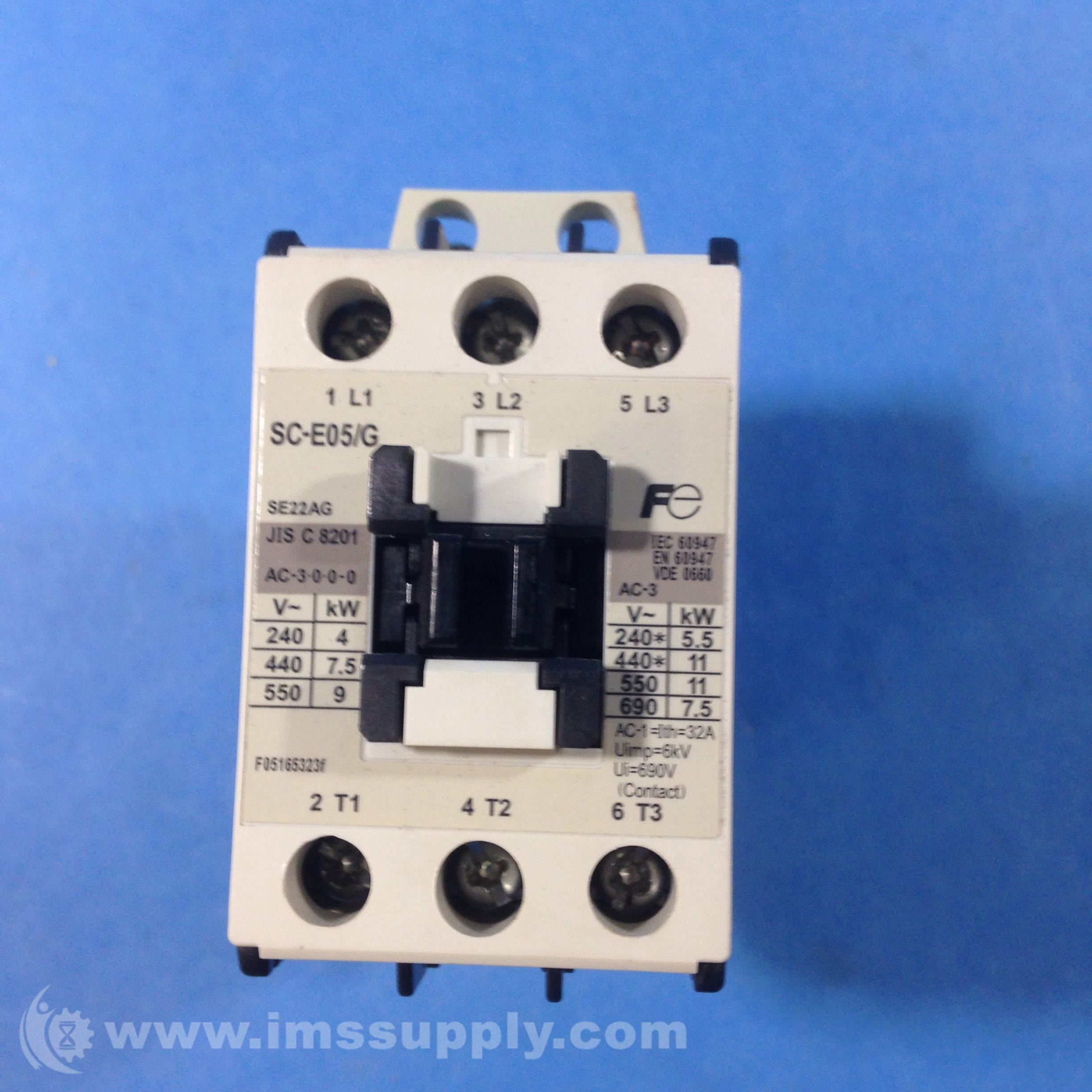 Fuji Electric SC-E05/G Contactor 32A 3 Pole Non-Reversing - IMS Supply