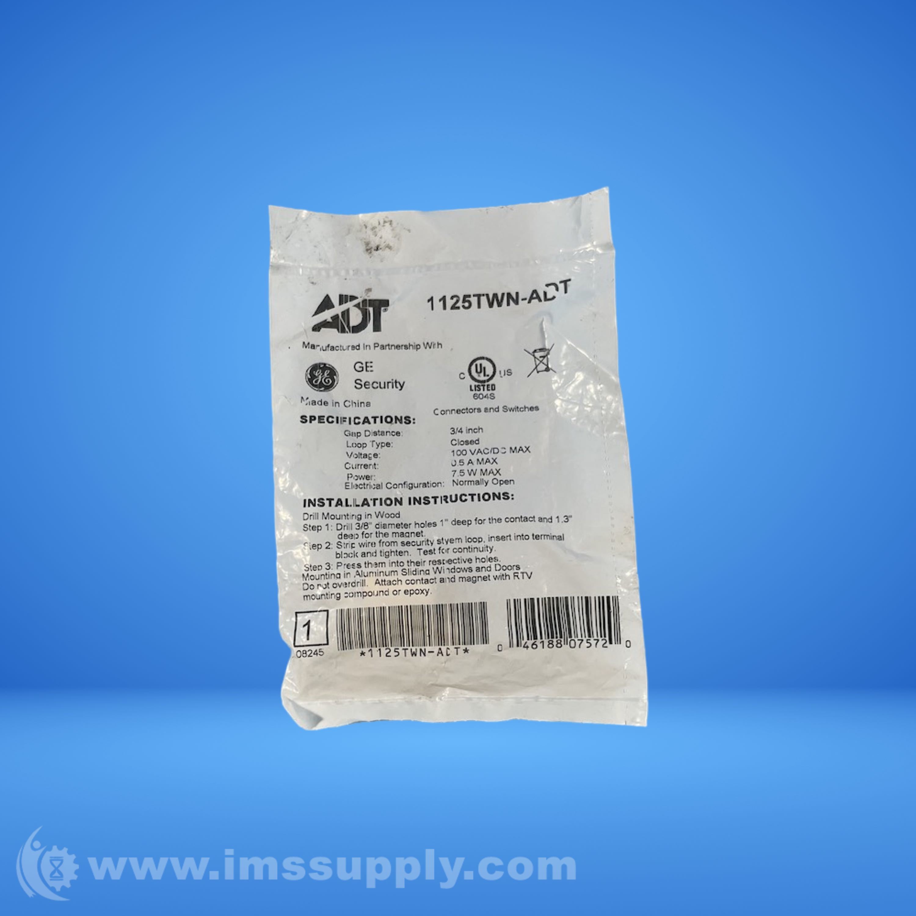 ADT 1125TWN-ADT White Magnetic Contact - IMS Supply