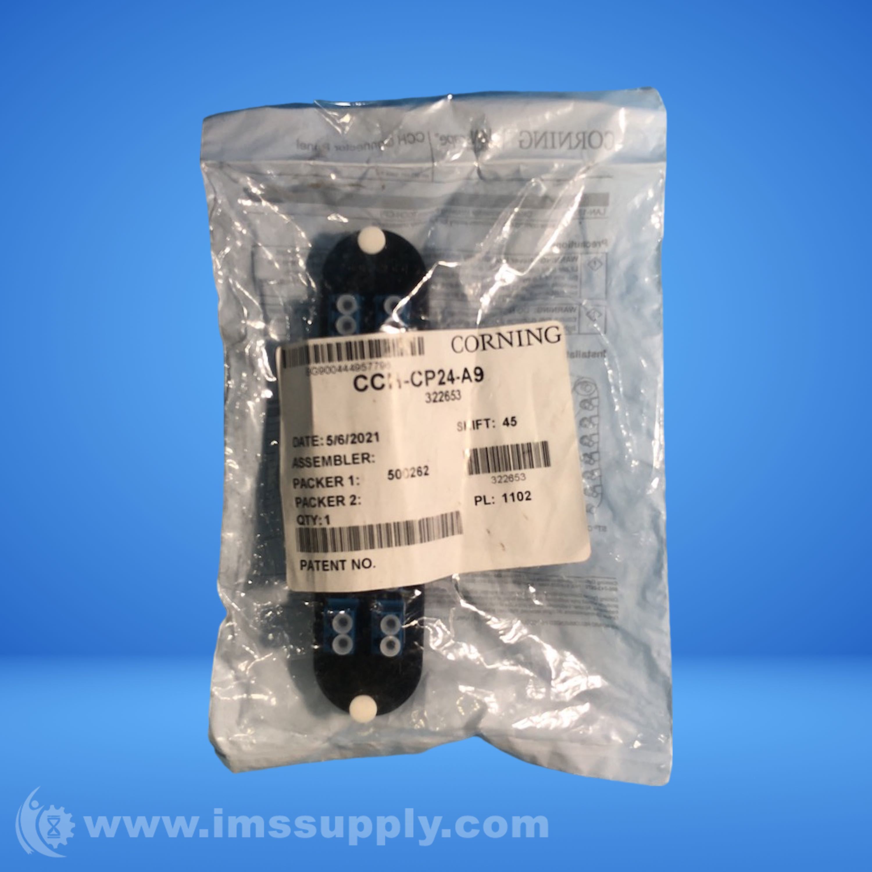 Corning CCH-CP24-A9 Fiber Adapter Panel LC 24-Port - IMS Supply