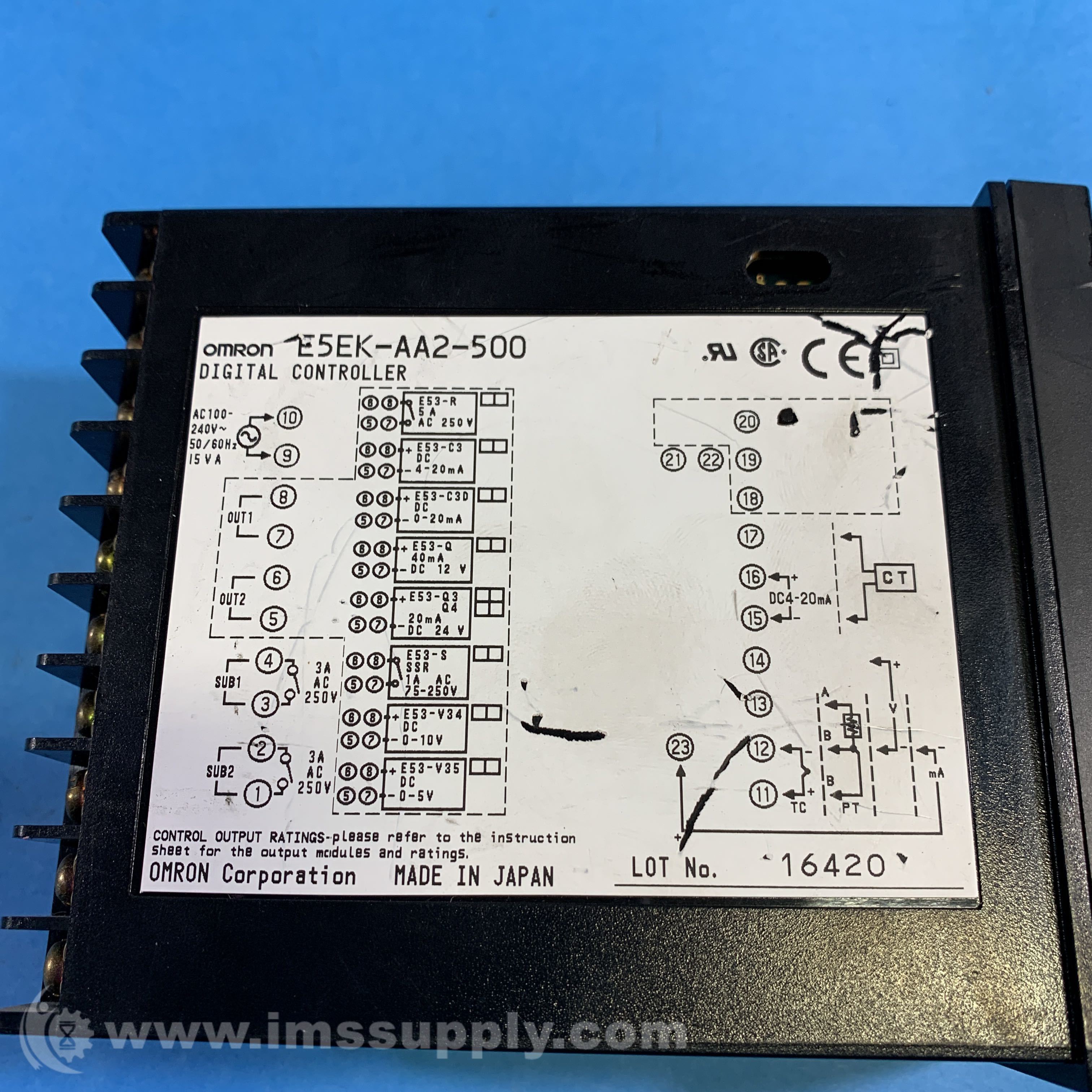 OMRON E5EK-AA2-500 Digital Controller - IMS Supply