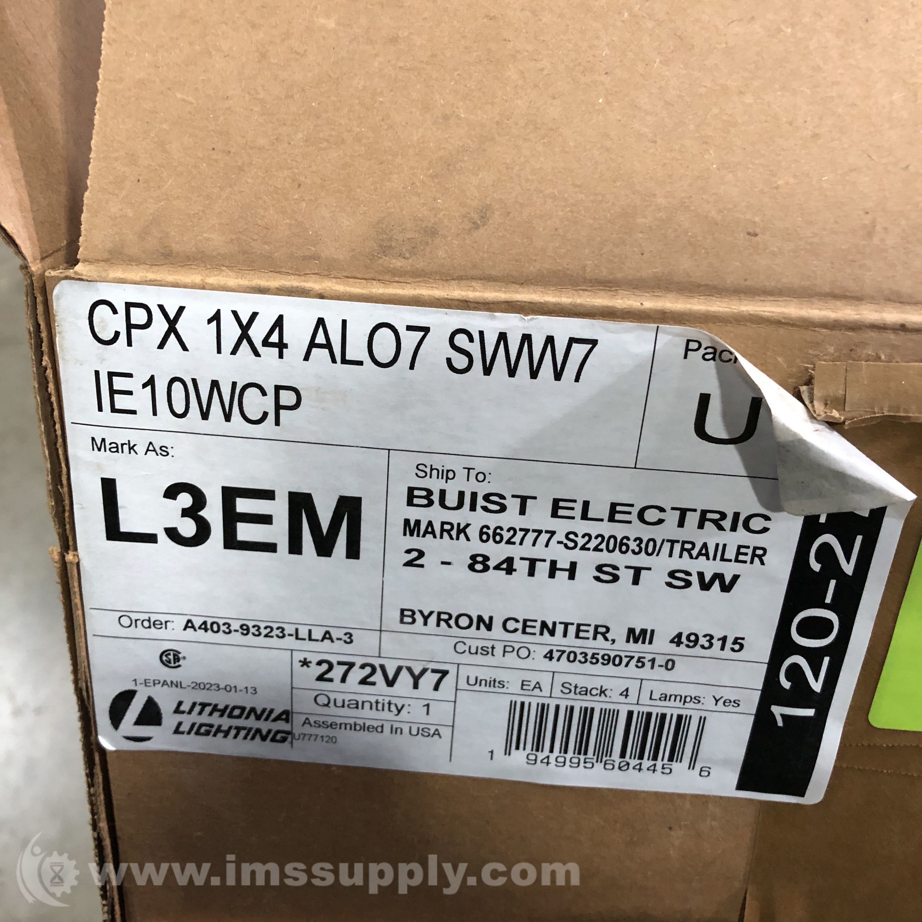 Lithonia Lighting CPX 1X4 ALO7 SWW7 IE10WCP 1X4 Switchable Panel - IMS ...
