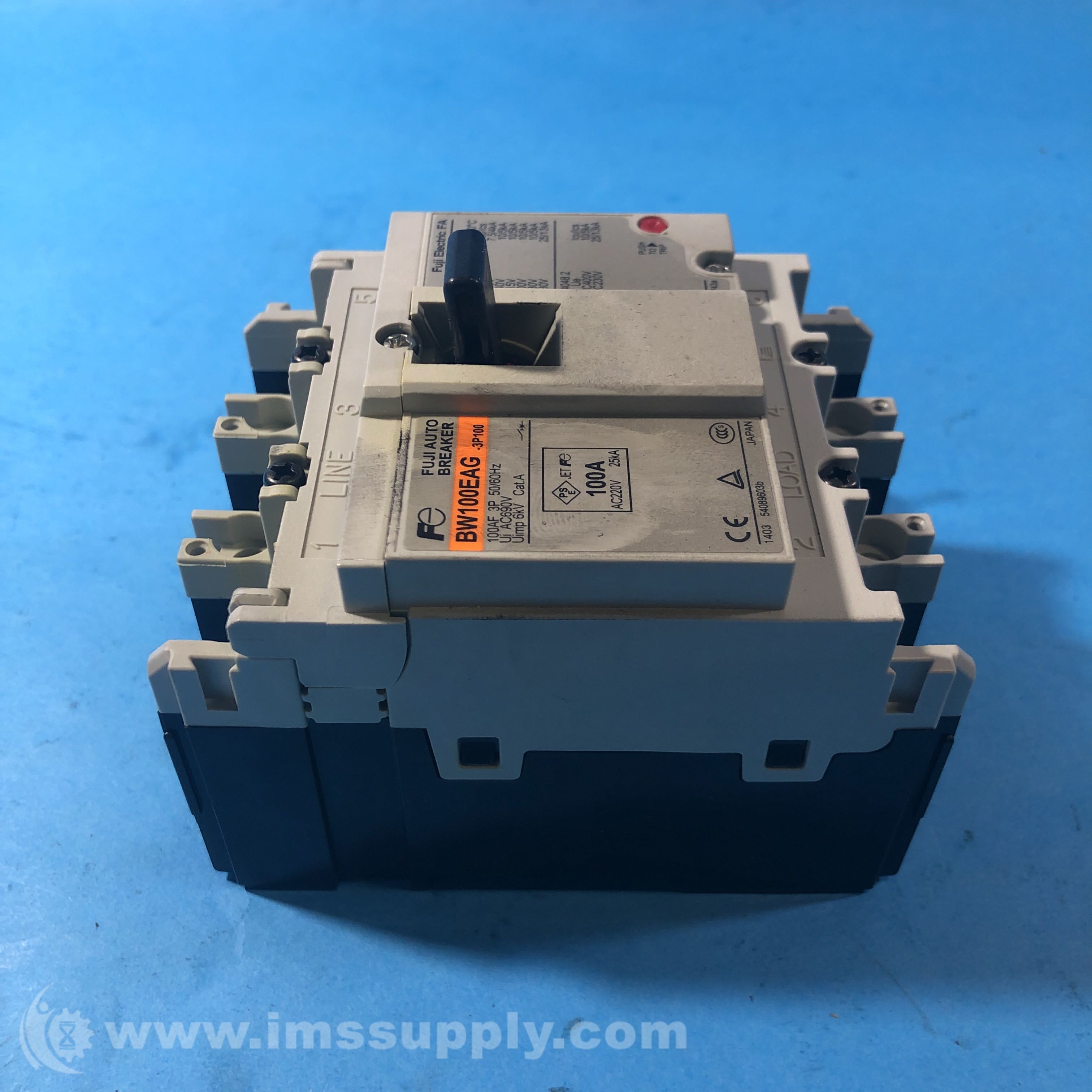 Fuji Electric BW100EAG-3P100 Circuit Breaker, 100 Amp - IMS Supply