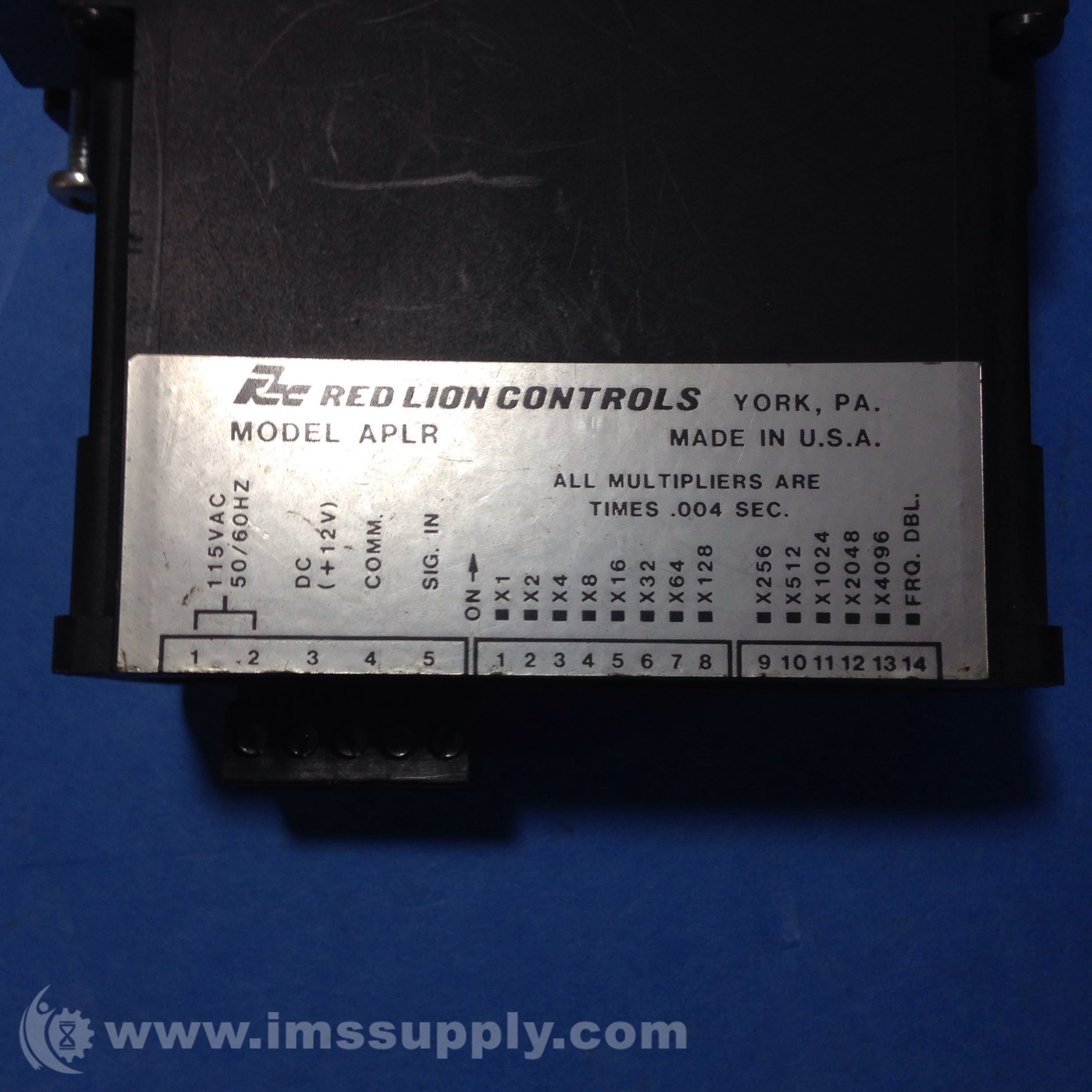 Red Lion Control APLR0600 Rate Indicator 6Digit LED 115VAC - IMS Supply