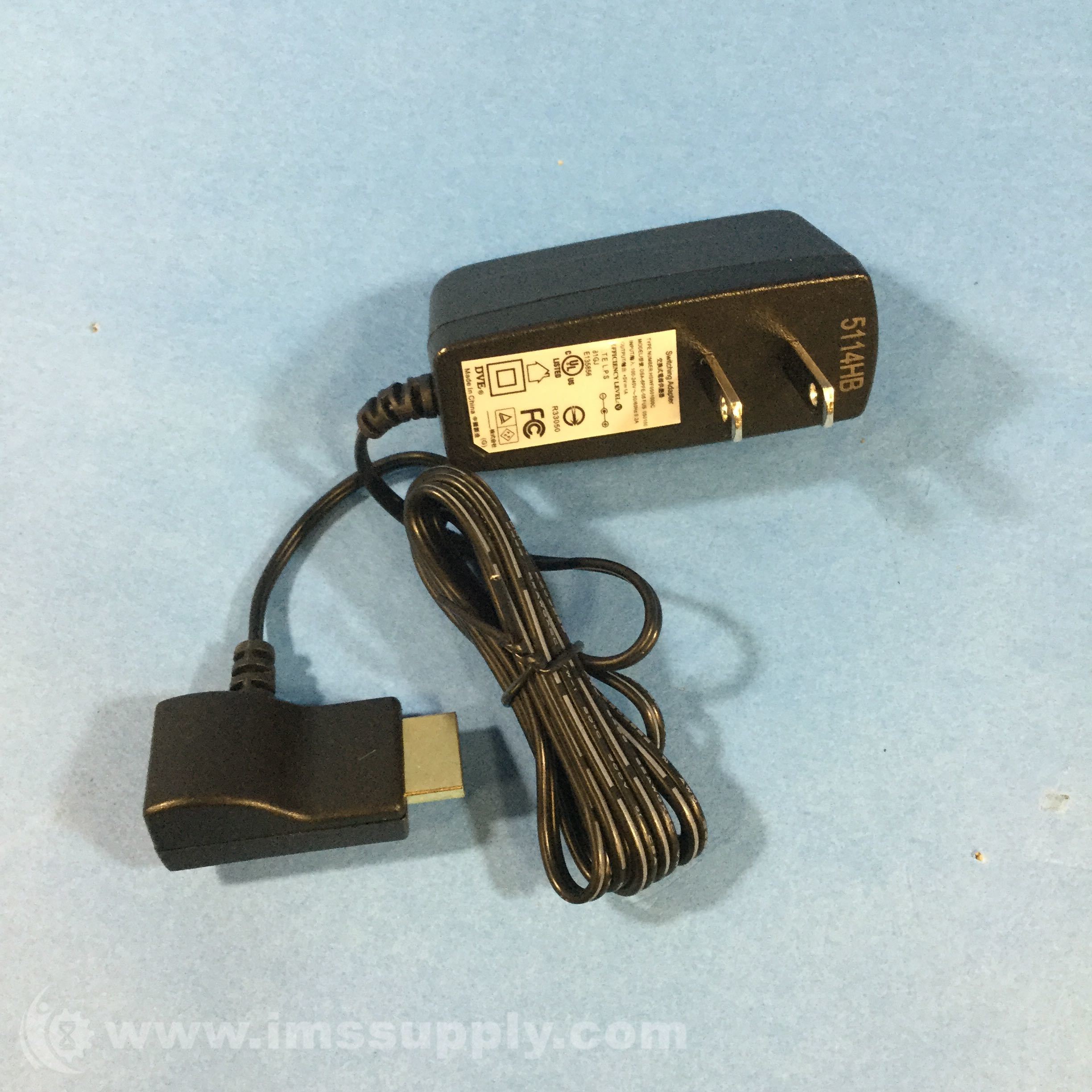 Dve DSA-6PFE-05 Switching Adapter, Type HSWF0501000C - IMS Supply