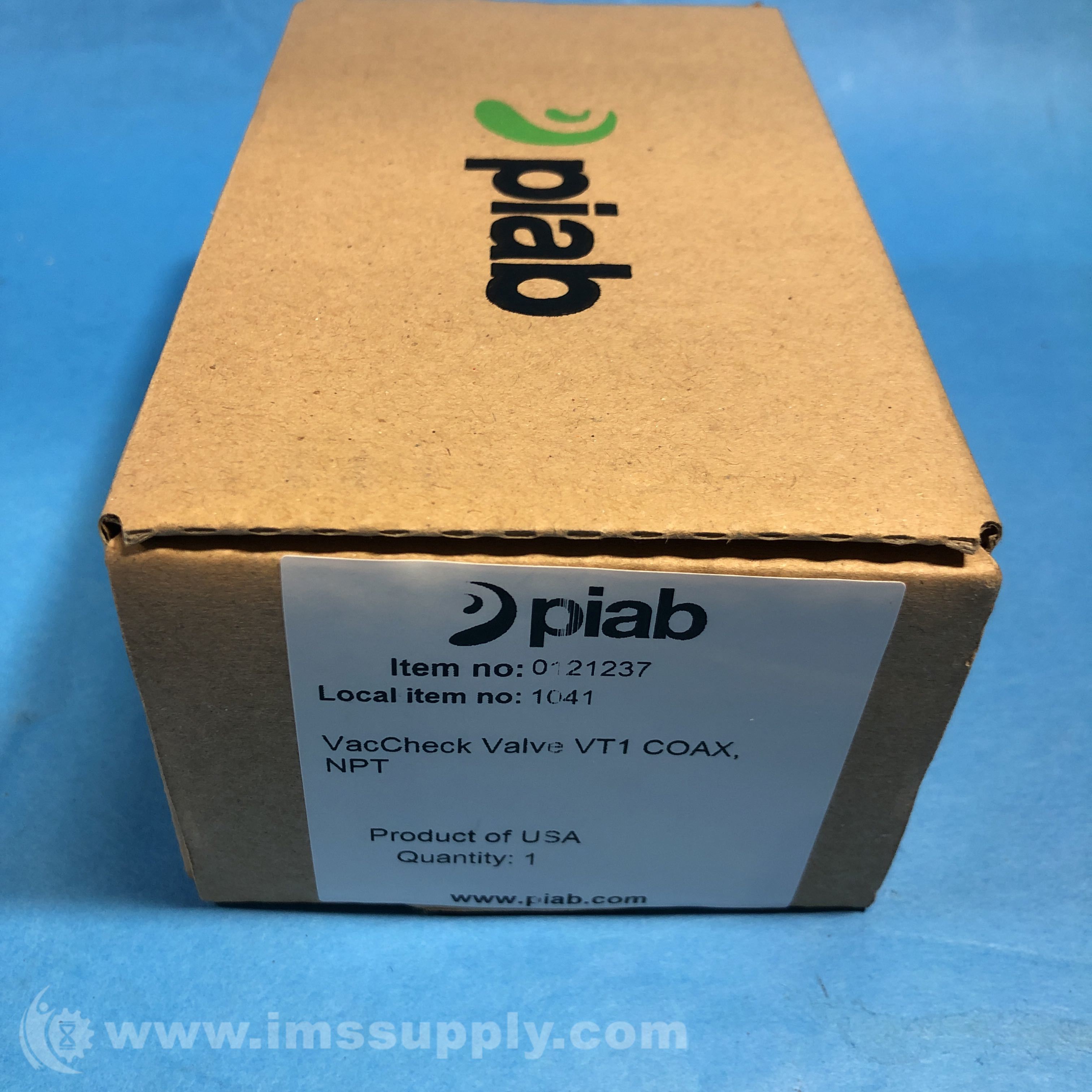 Piab 1041 Vacuum Check Valve - IMS Supply