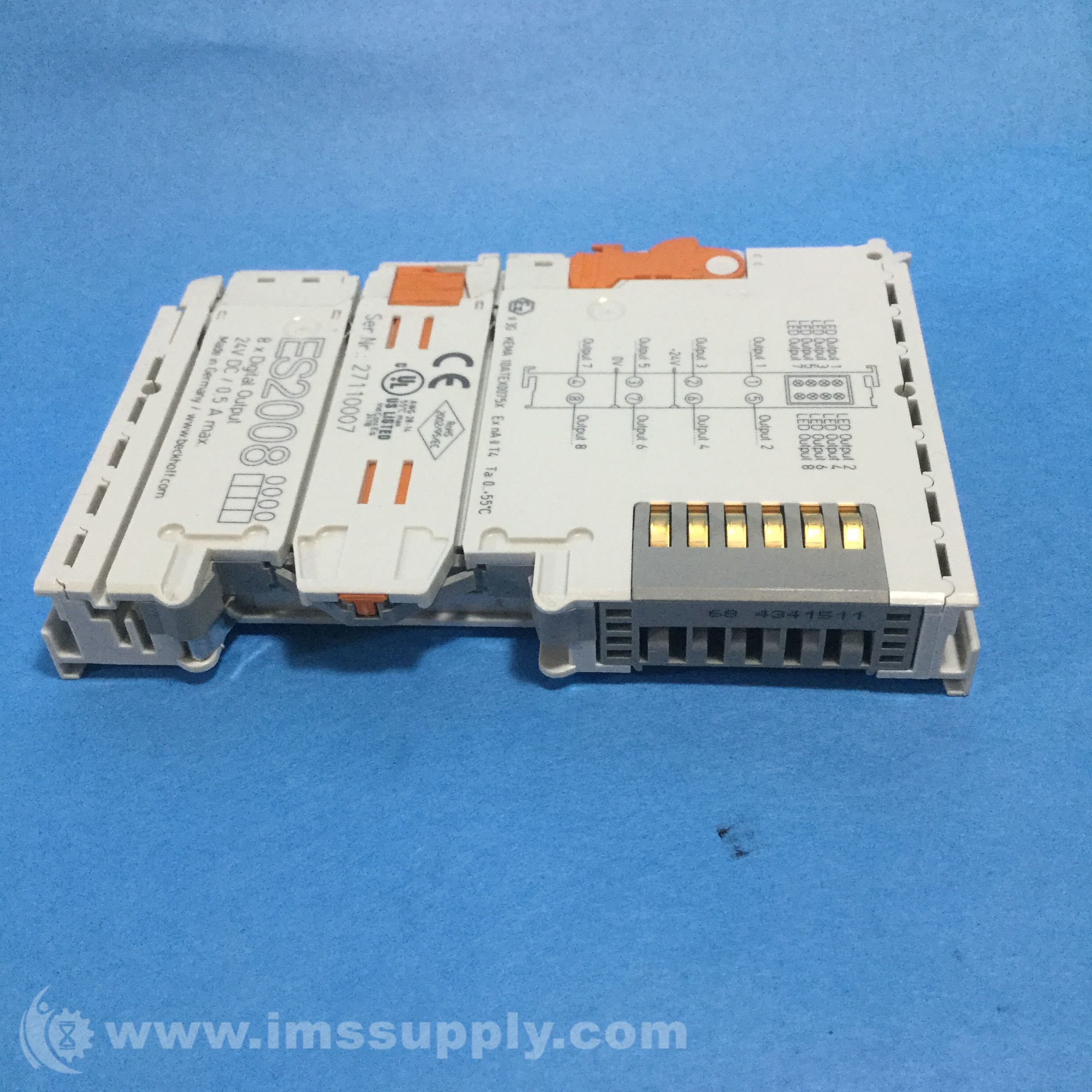 Beckhoff ES2008 8-Channel Digital Output Terminal, 24 VDC - IMS Supply