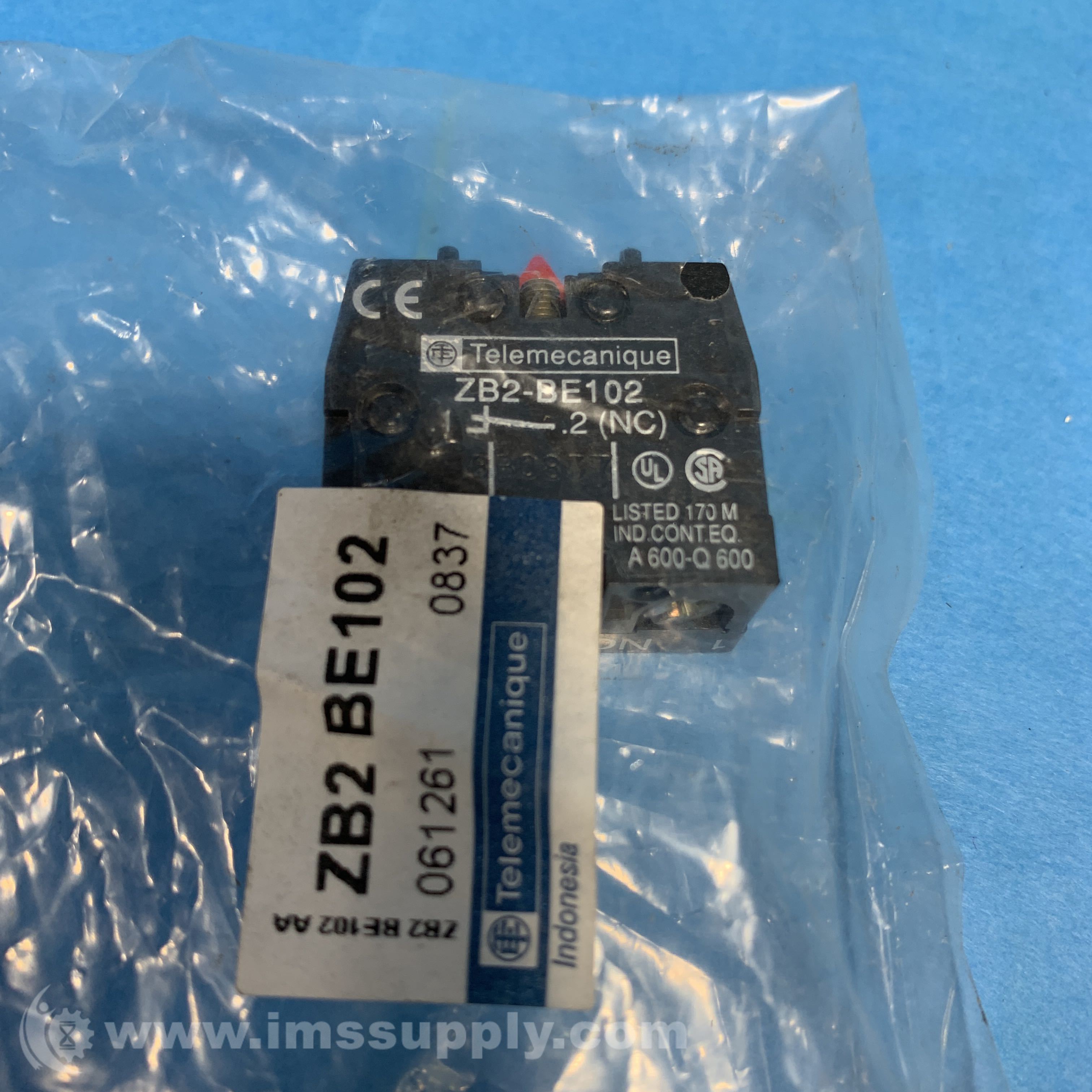 Telemecanique ZB2-BE102 Single Contact Block, for 22mm Pushbutton - IMS ...