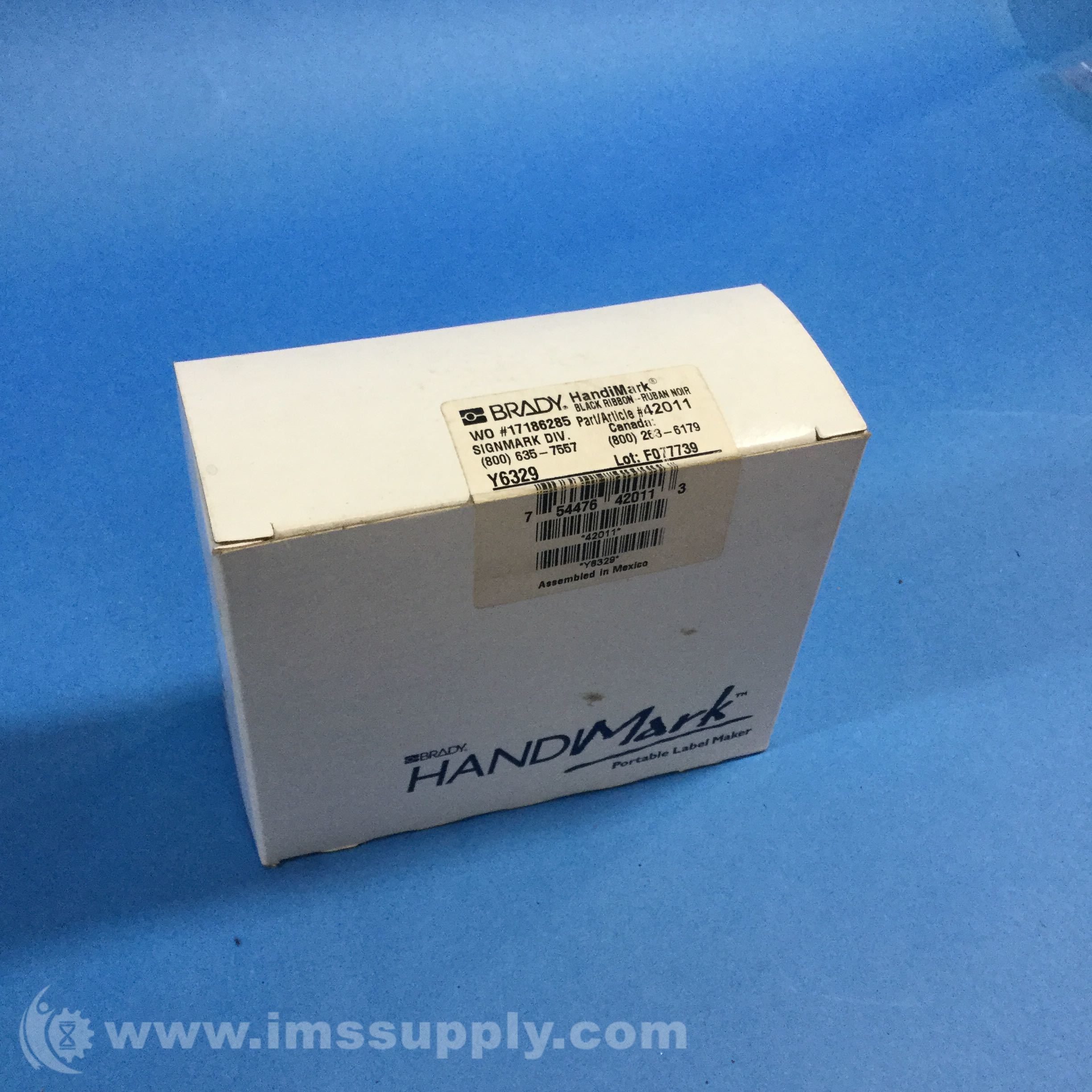 Brady 42011 HandiMark Series Ribbon 2 in W x 75 ft L Black - IMS Supply