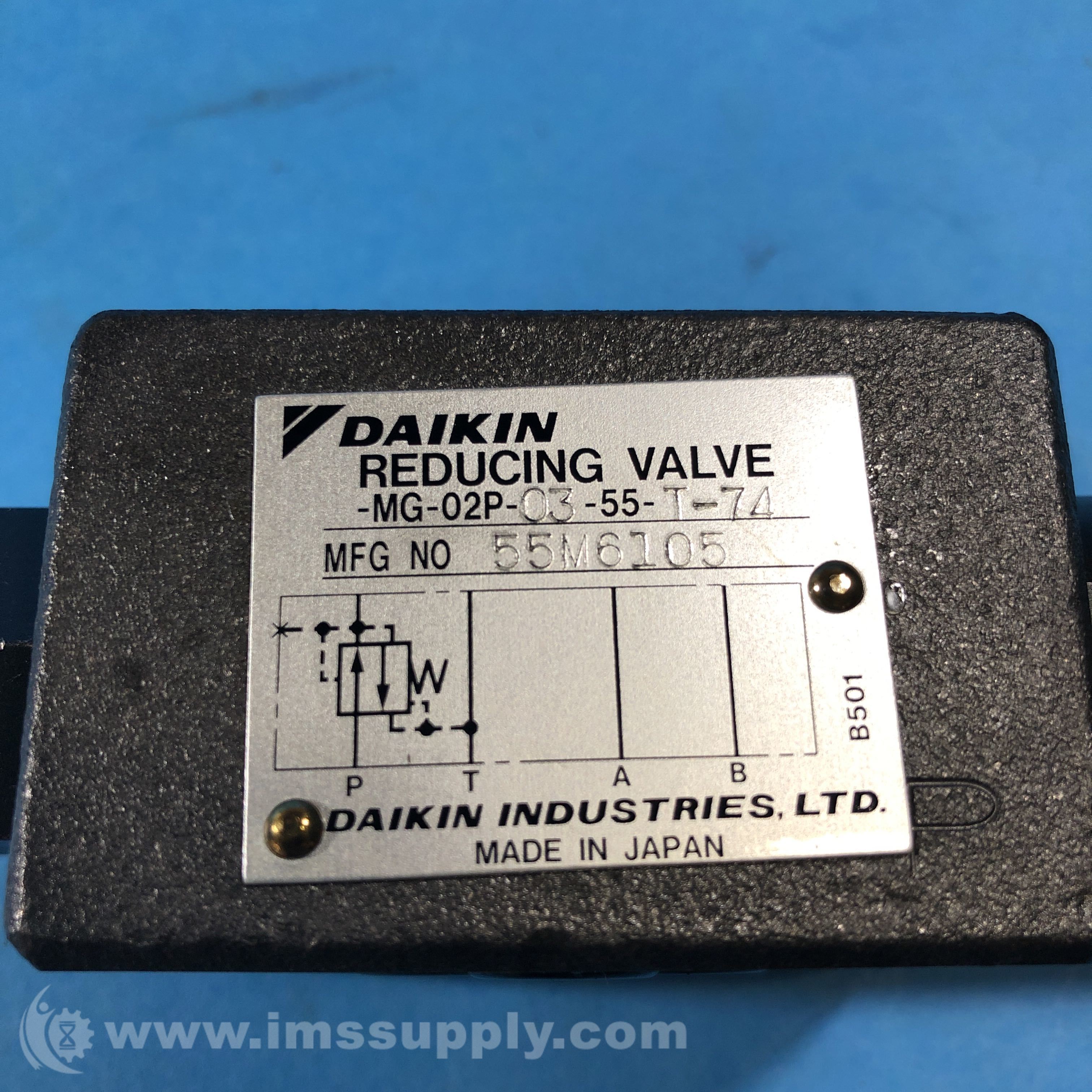 Daikin MG-02P-03-55-T-74 Stacking Type Pressure Reducing Valve - IMS Supply