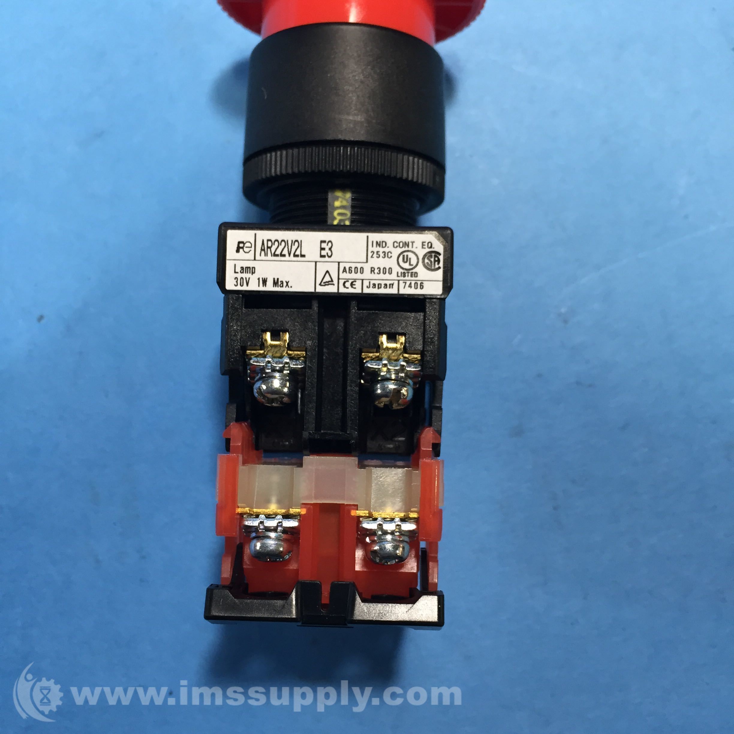 Fuji Electric AR22V2L-11E3R Emergency Stop Switch - IMS Supply