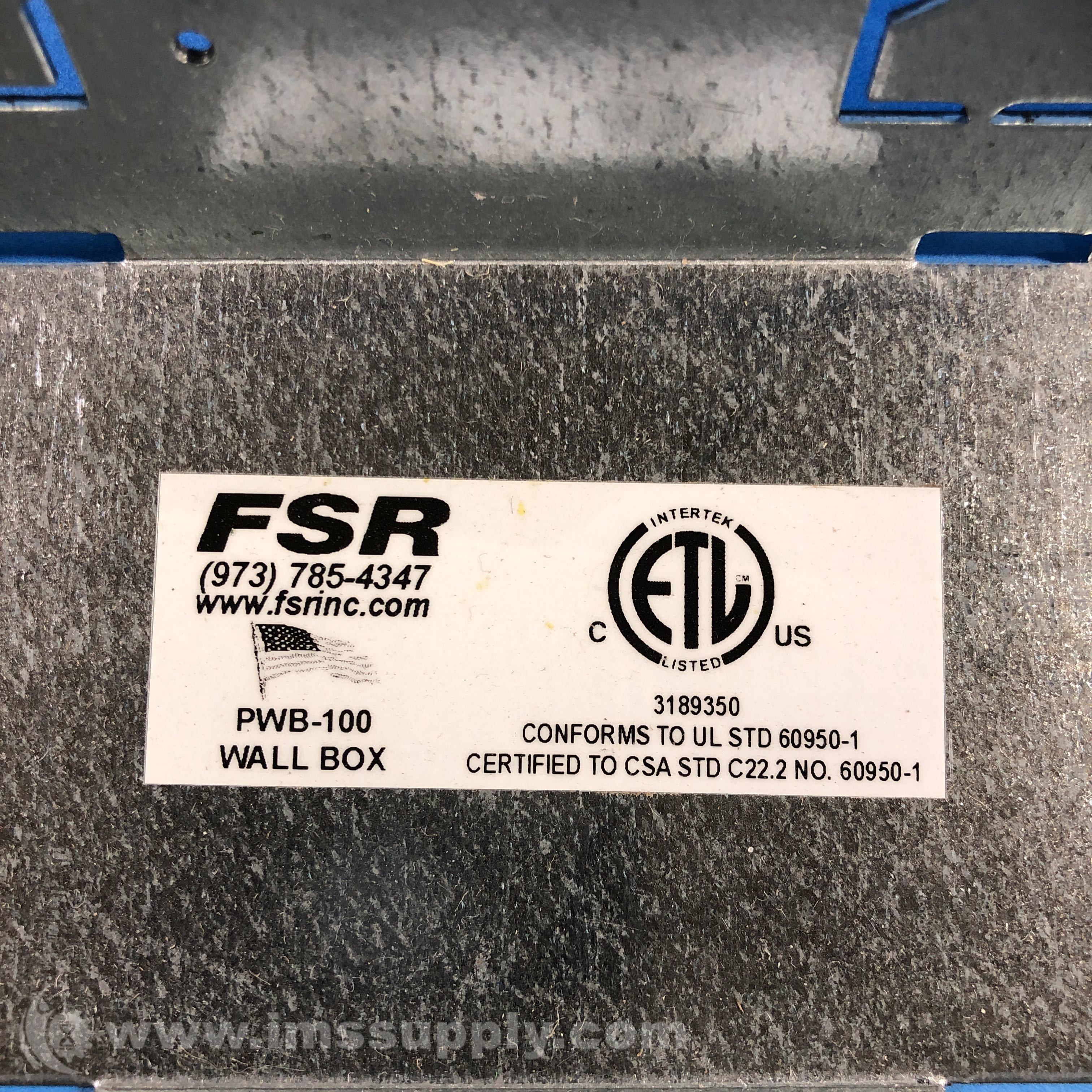 PWB-100 FSR Flat Panel Display Wall Box Enclosure - IMS Supply