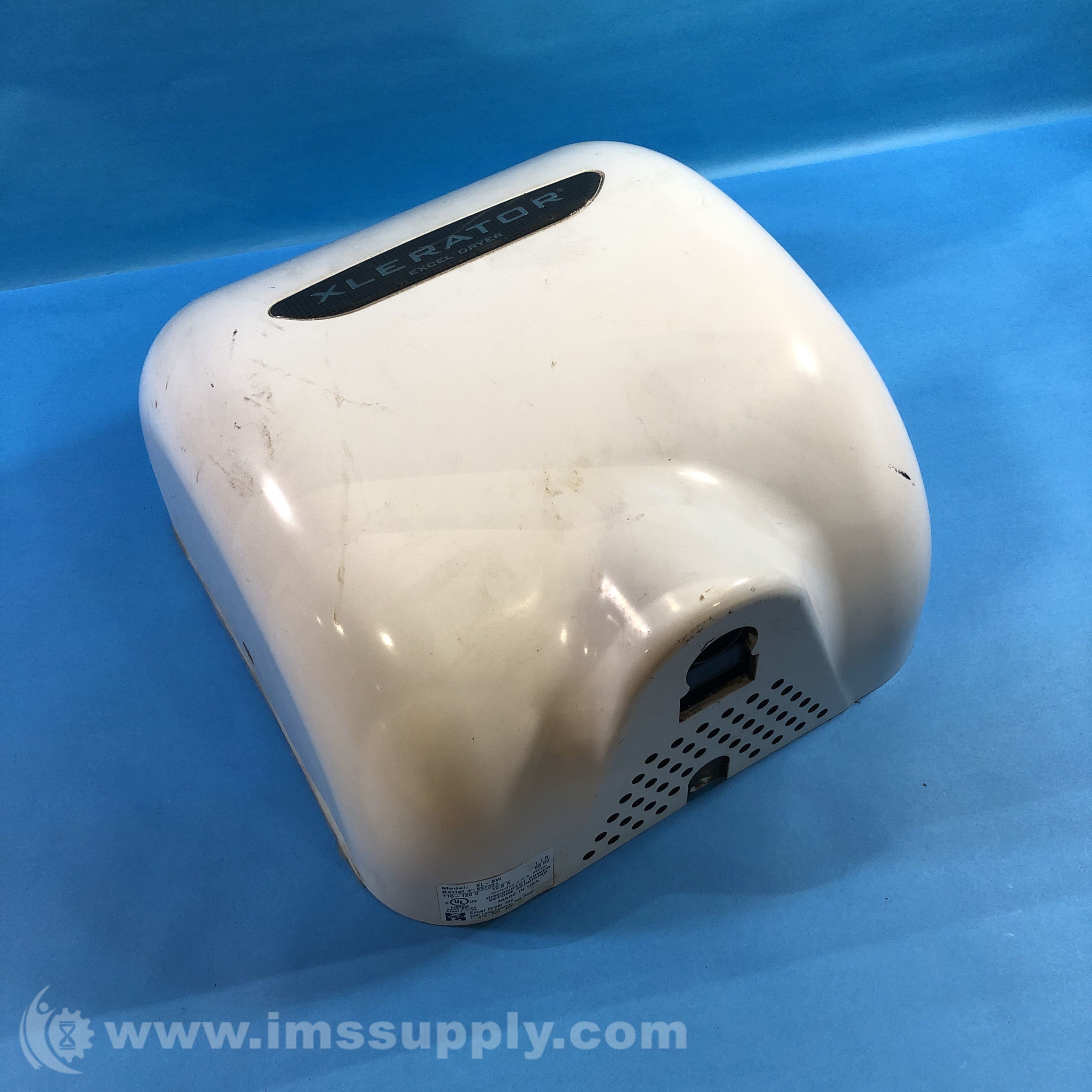 Excel Dryer XL-BW Hand Dryer, White Thermoset Resin Cover - IMS Supply