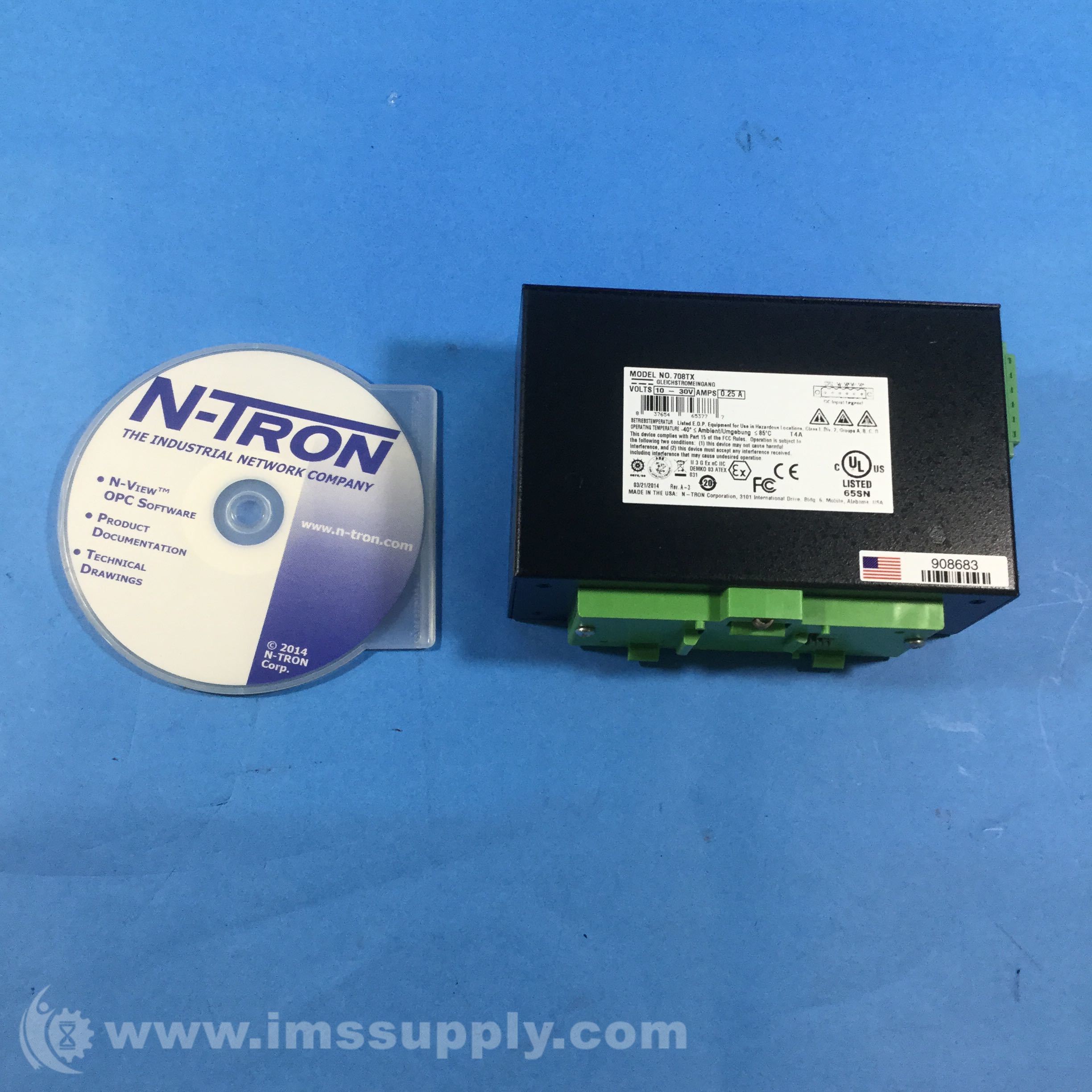 N-tron 708TX Ethernet Switch, Managed, 8 Copper 10-30VDC, 0.25A - IMS ...