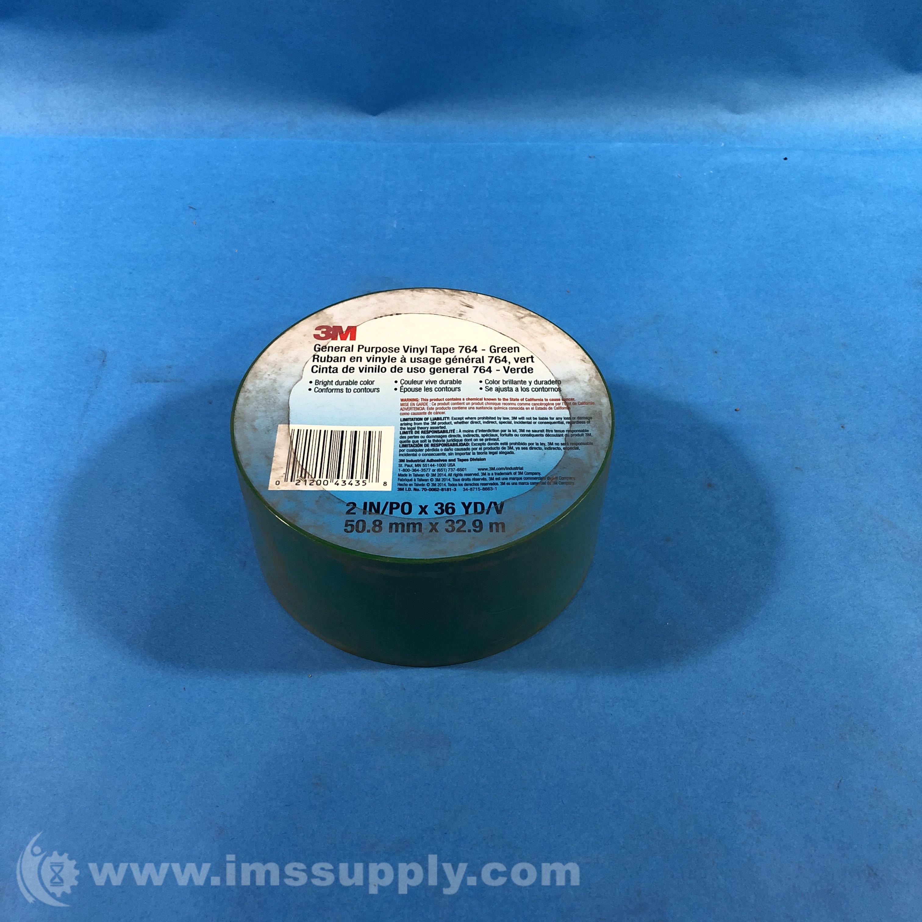 3M 70-0062-8181-3 General Purpose Vinyl Tape 764 Green - IMS Supply