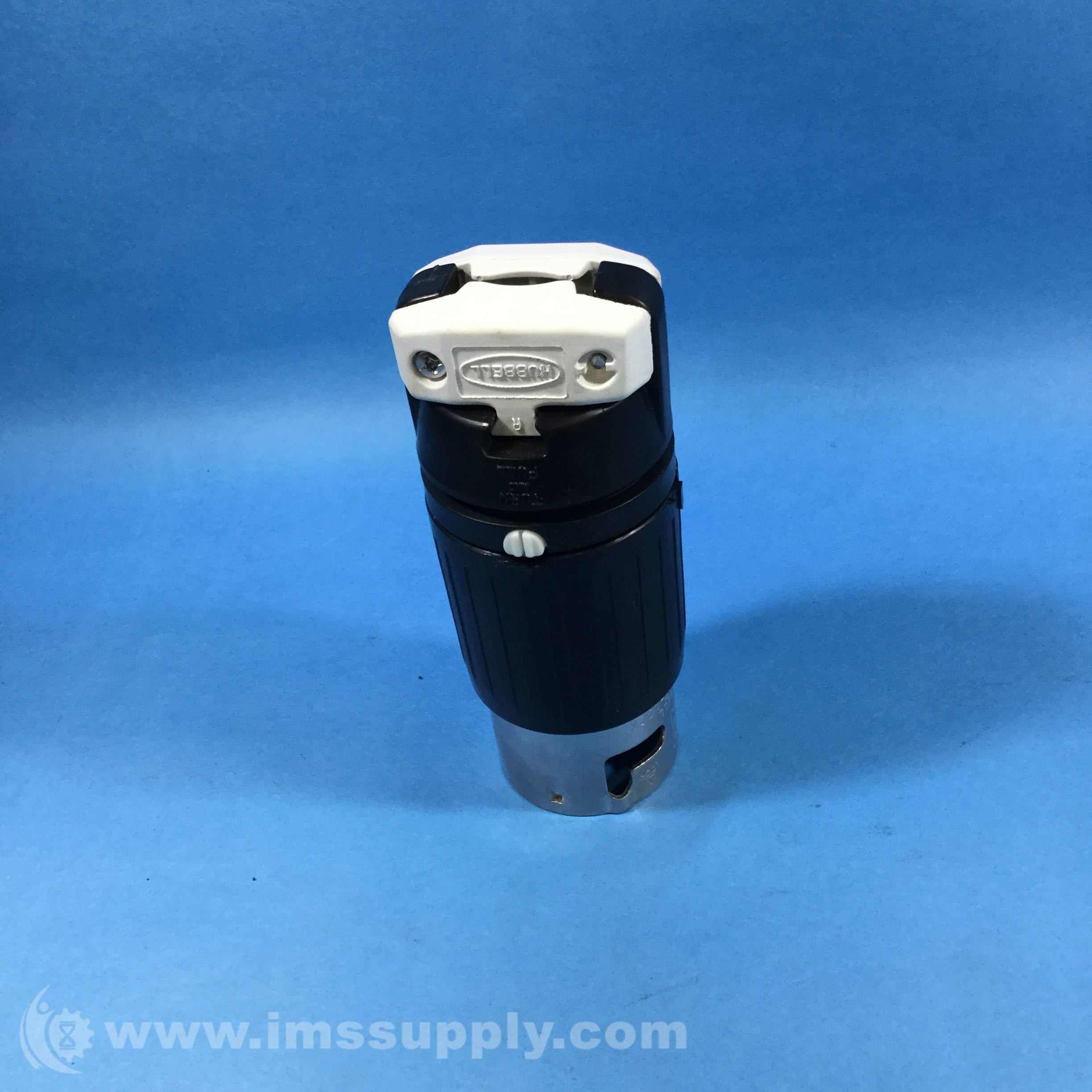 Hubbell CS-8165 50AMP 3 Pole 4 Wire 480VAC Black/White Plug - IMS Supply