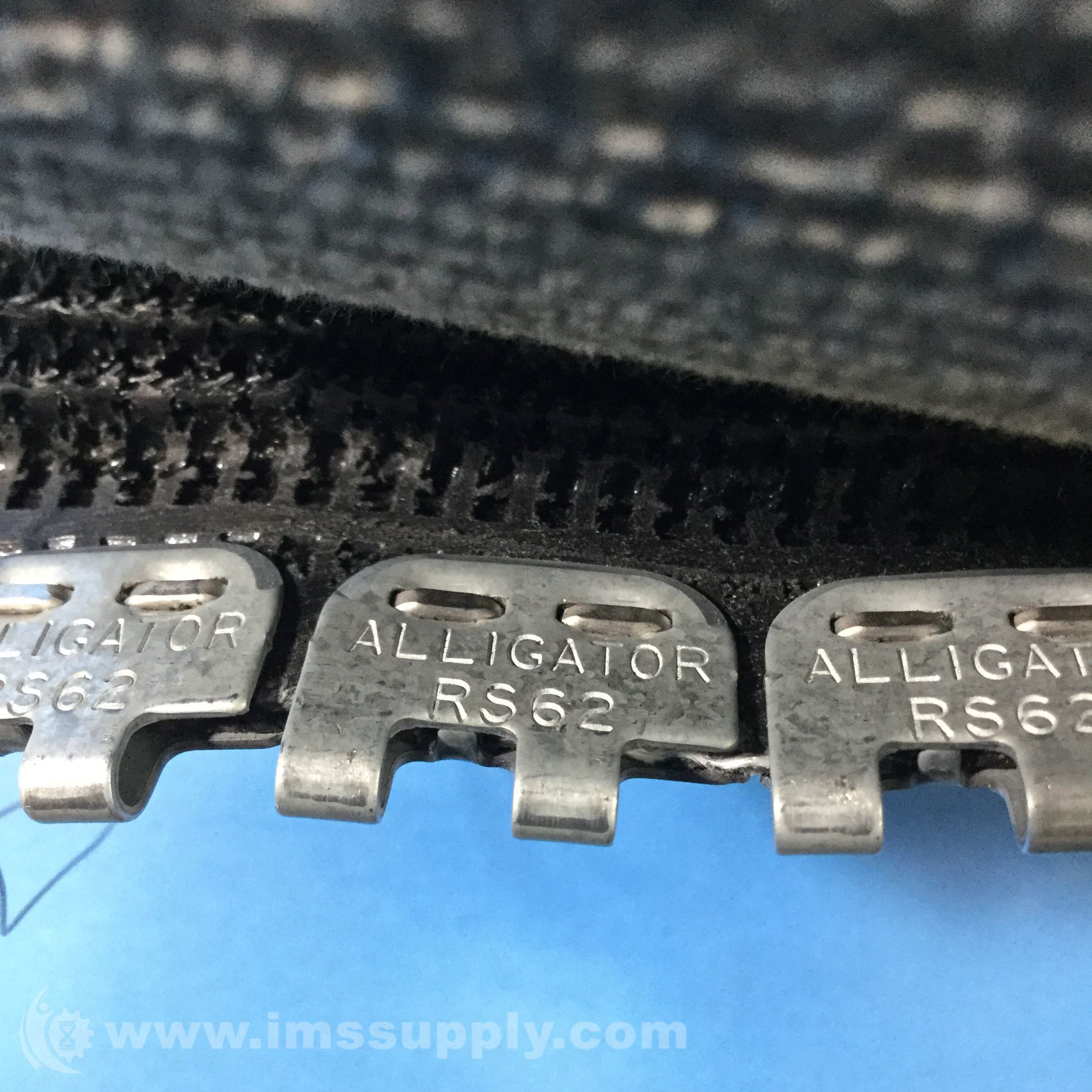 50 ft Black Conveyor Belt, Alligator RS62 Clips - IMS Supply