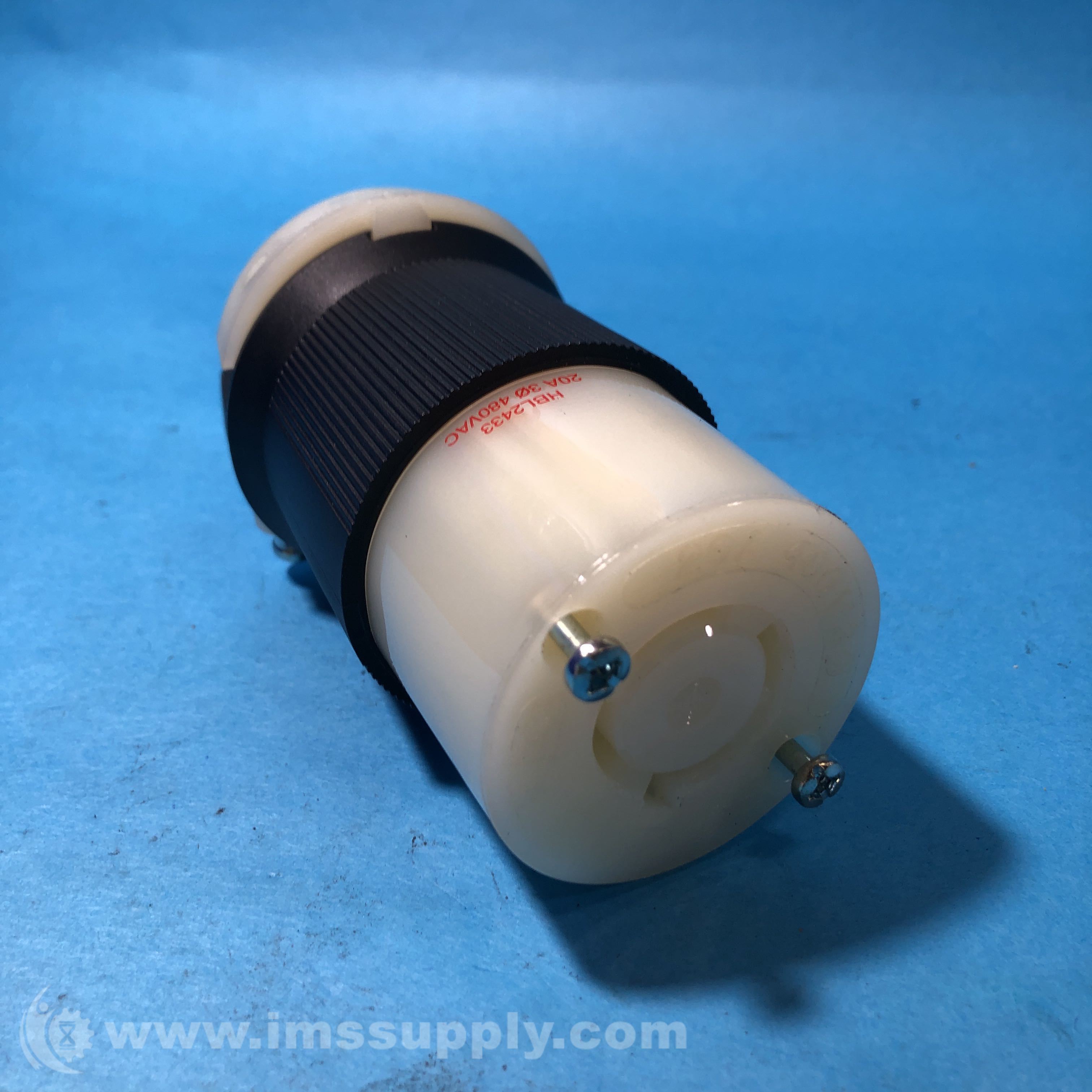 Hubbell HBL2433 Female Power Entry Connector, Twist Lock, 20A - IMS Supply