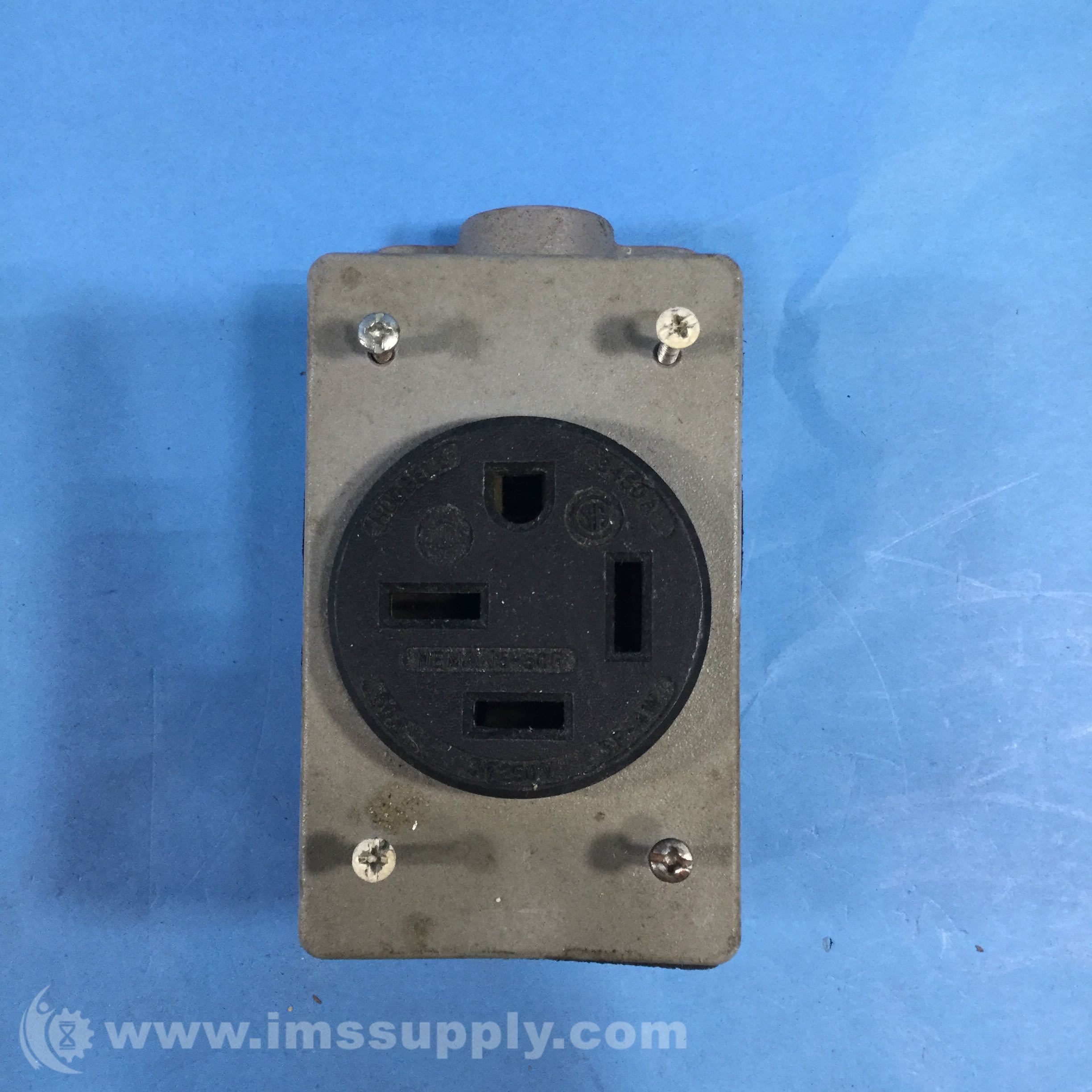 Hubbell 8450A Receptacle, 50A, 250V, 3 Pole, 4 Wire, NEMA 15-50R - IMS ...