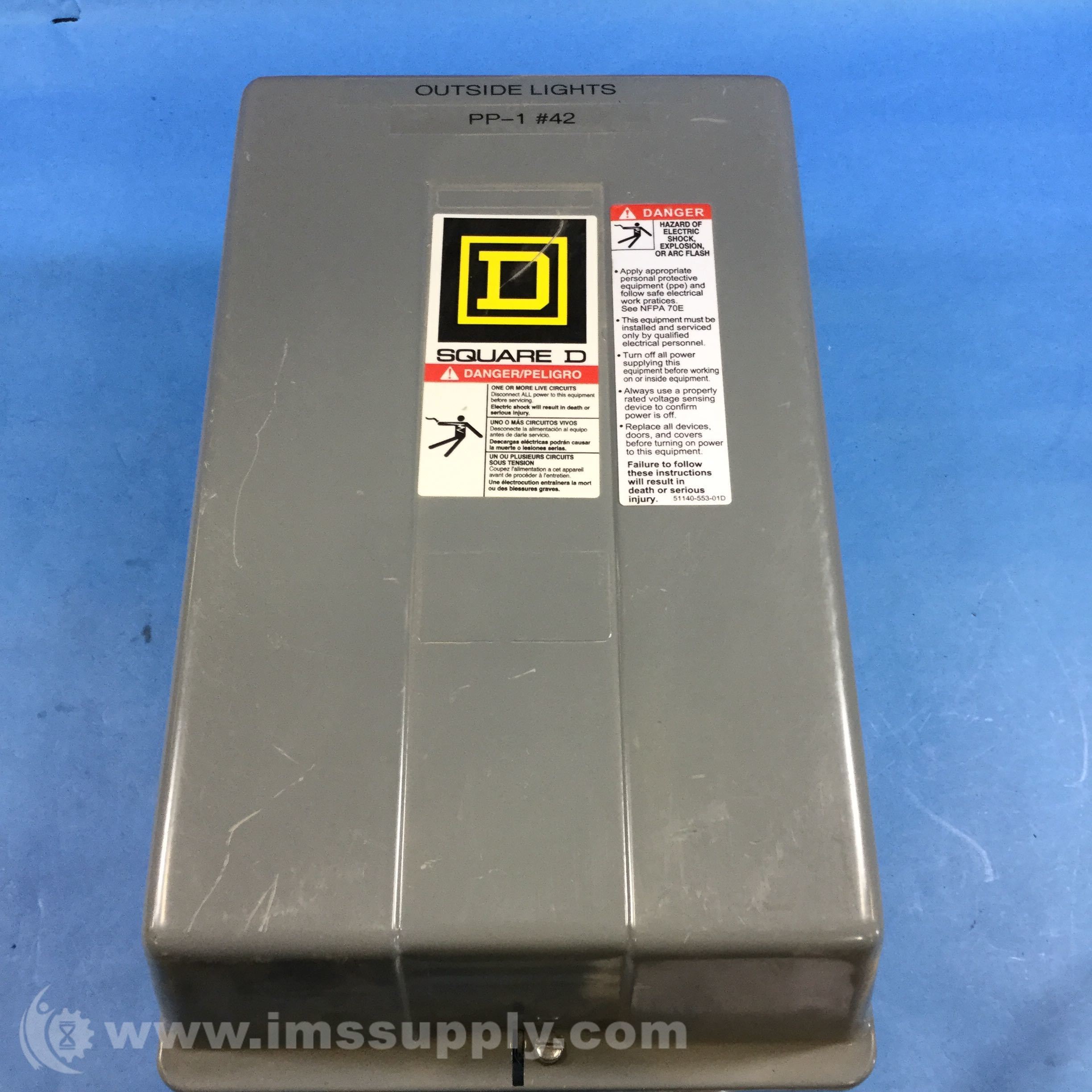 Square D 8903L040 4 Pole 120v Coil Enclosed Lighting Contactor - IMS Supply