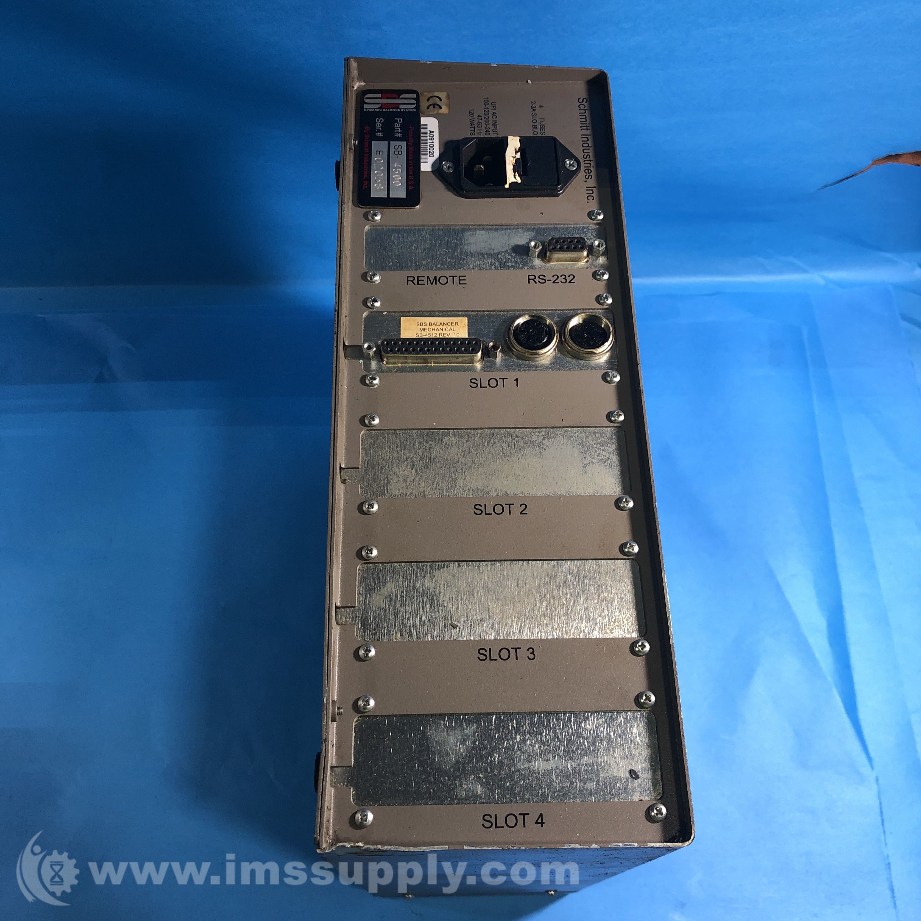 Schmitt Industries SB-4500 SBS Controller Dynamic Balance System - IMS ...