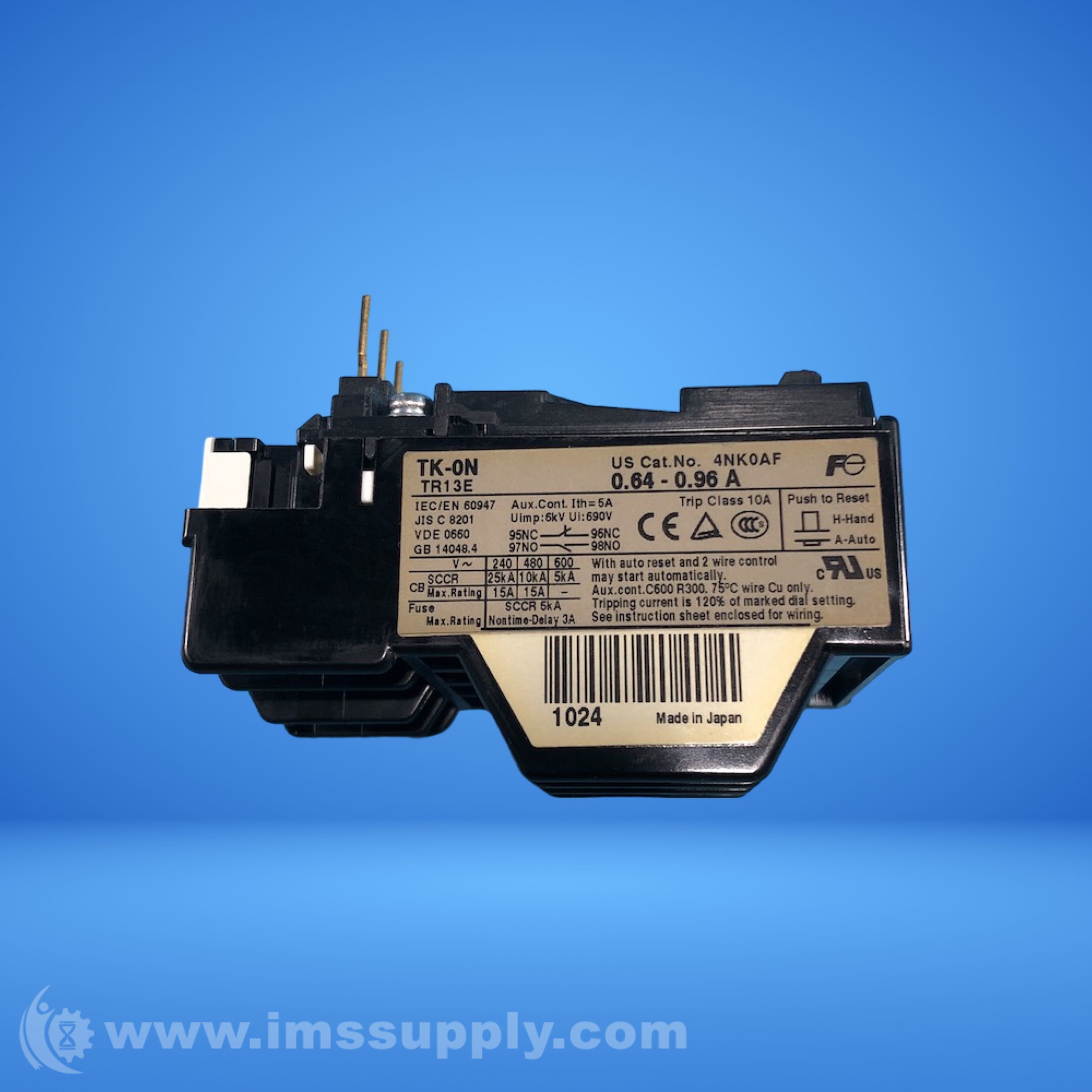Fuji Electric TK-0N TR13E Overload Relay - IMS Supply