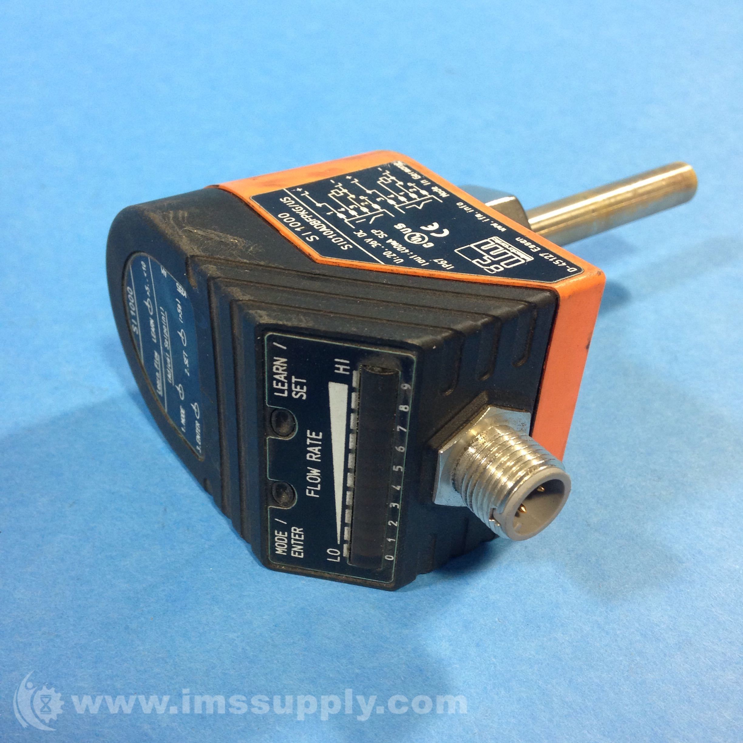 IFM SID10ADBFPKG/US SI1000 Flow Monitor 20-36VDC 10 LED - IMS Supply