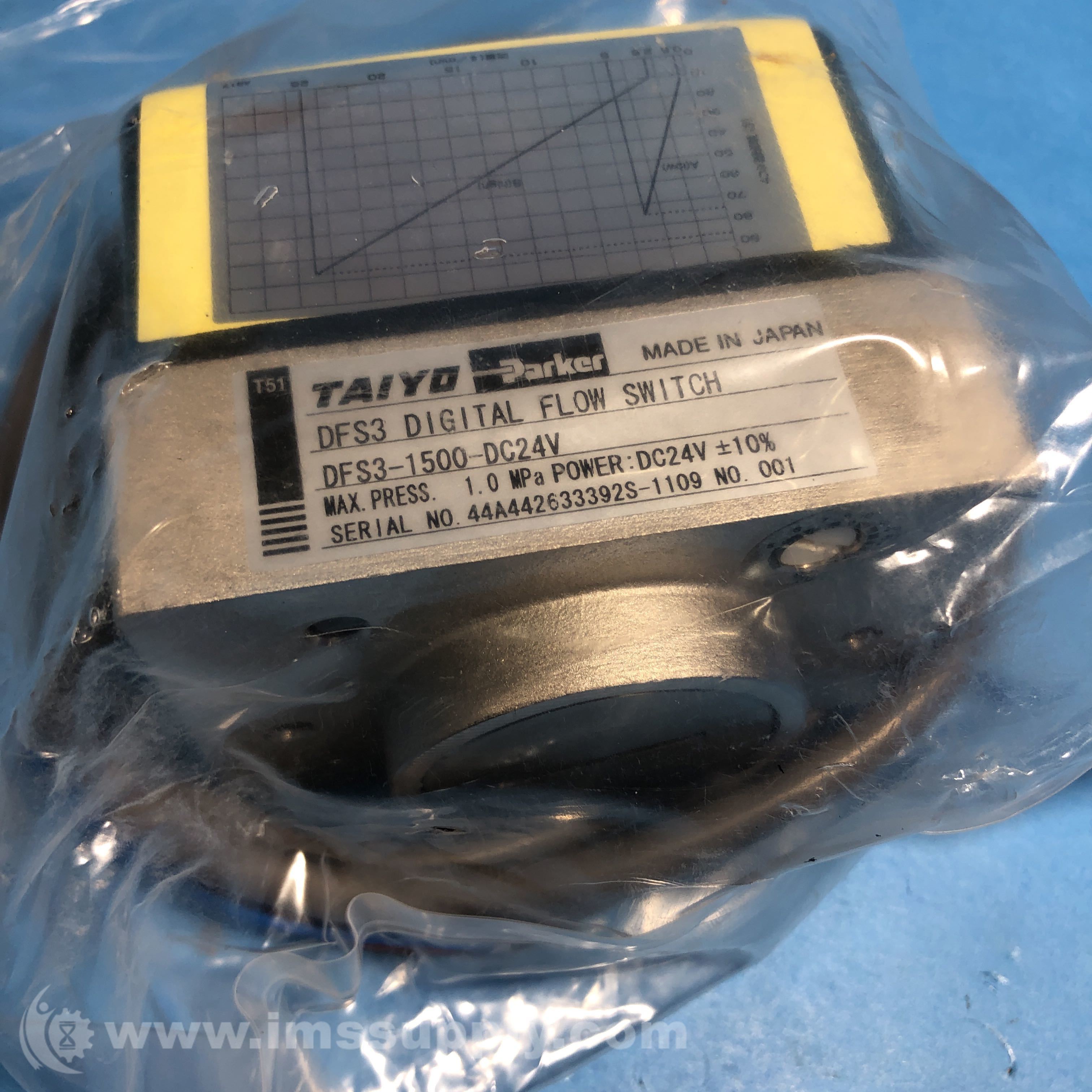 Taiyo DFS3-1500-DC24V, Digital Flow Switch - IMS Supply