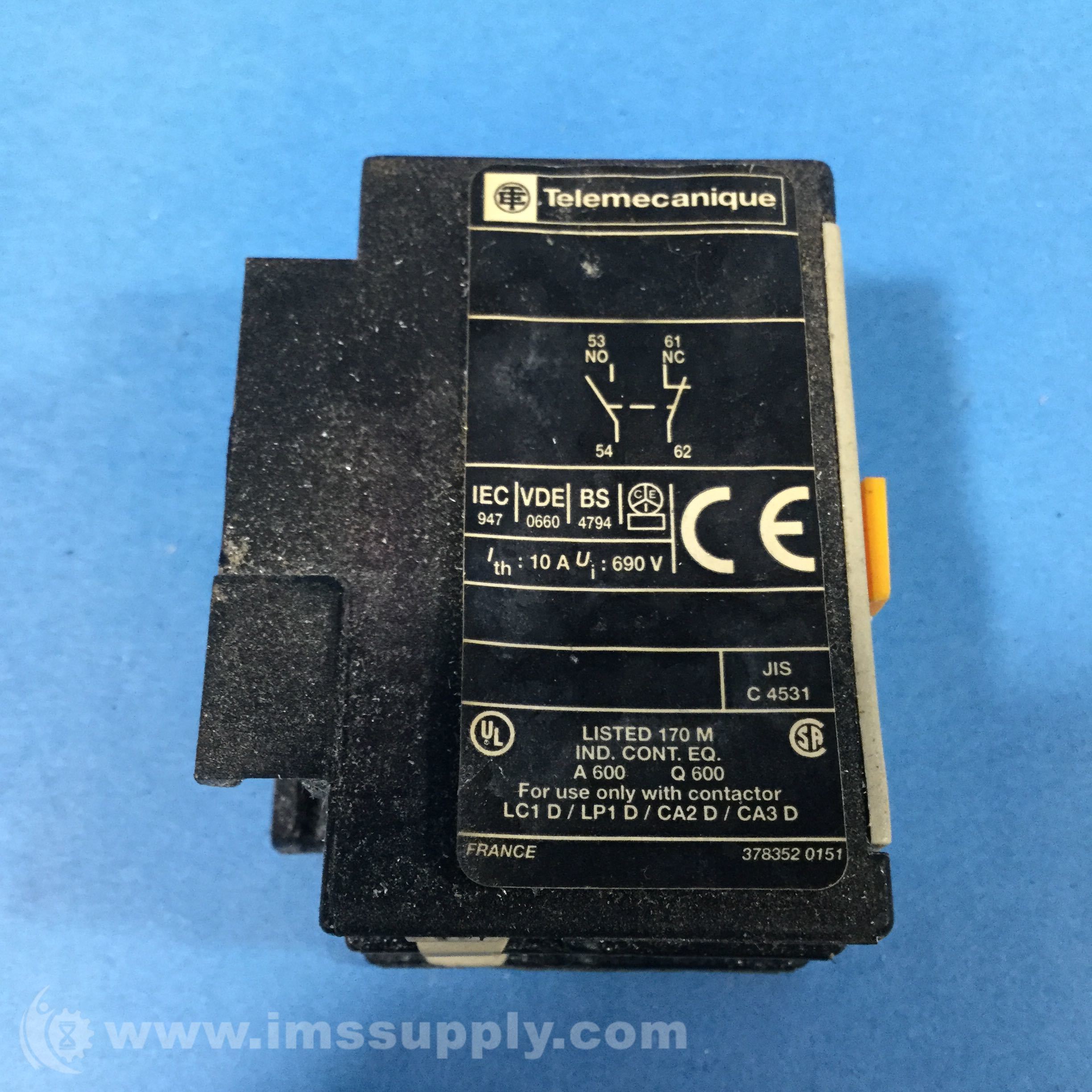 Telemecanique LA1DN11 Auxiliary Contact Block - IMS Supply