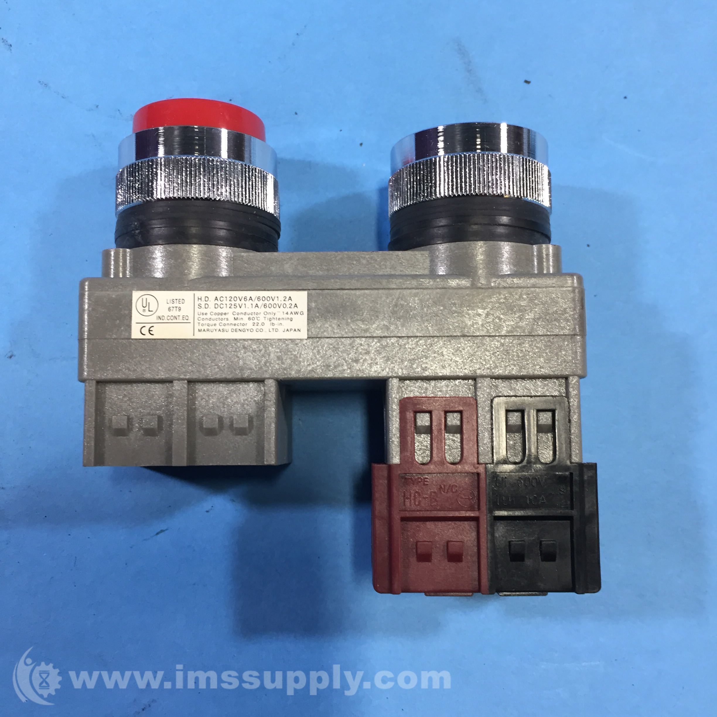 Maruyasu 2HPT225-11BR Duplex Self Holding Push Button - IMS Supply