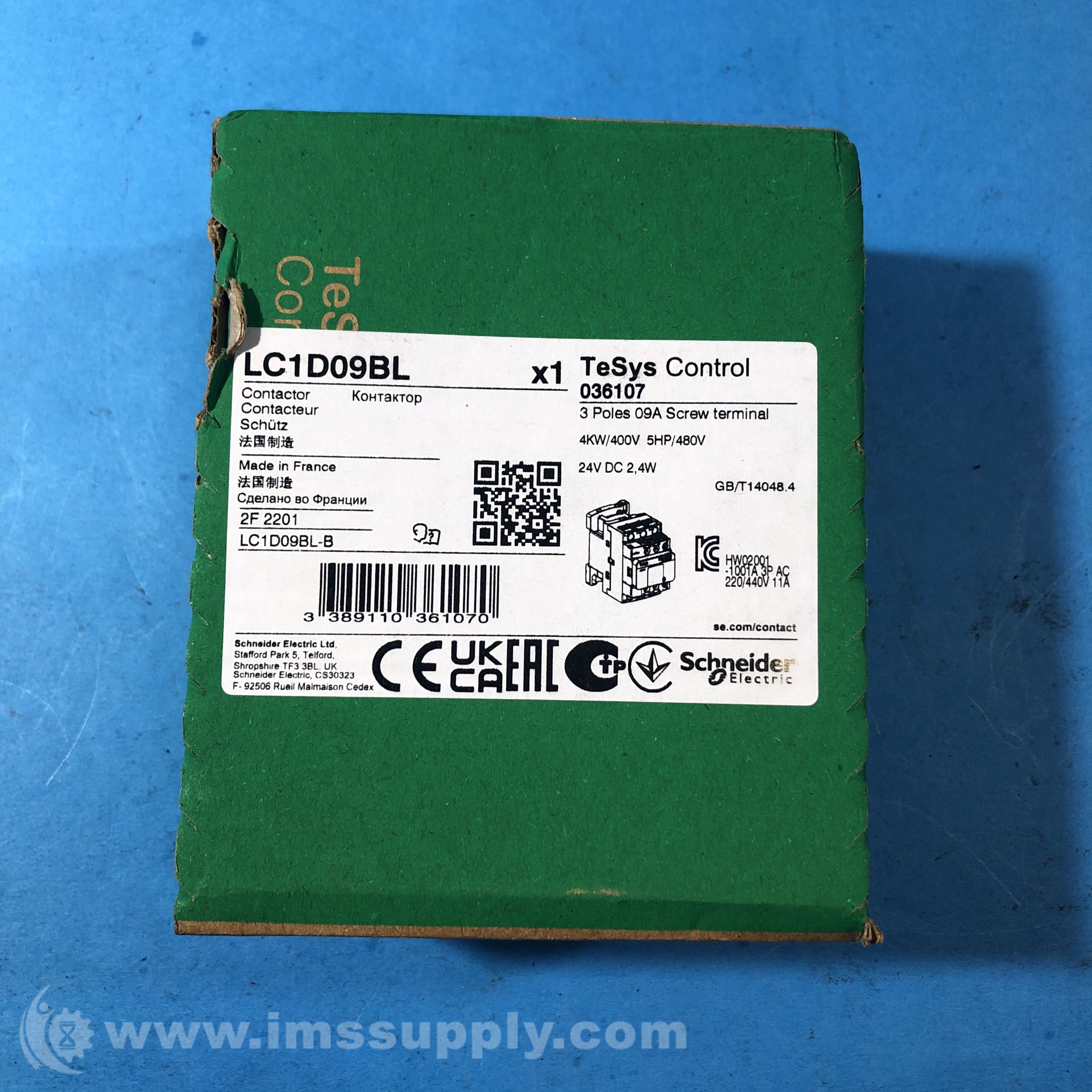 Schneider Electric LC1D09BL Electric Contactor TeSys - IMS Supply