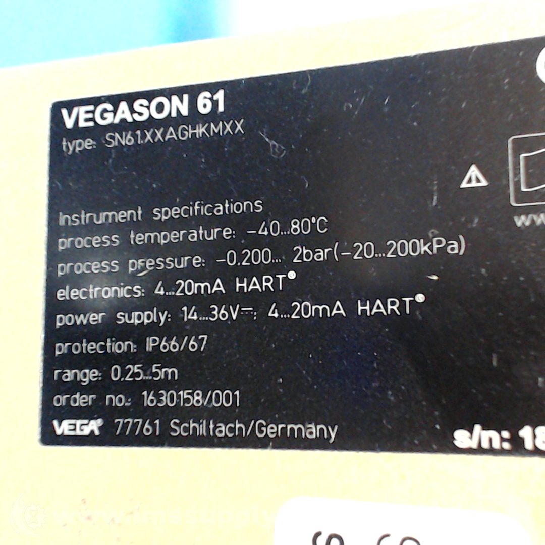Vega SN61.XXAGHKMXX Ultrasonic Level Sensor - IMS Supply