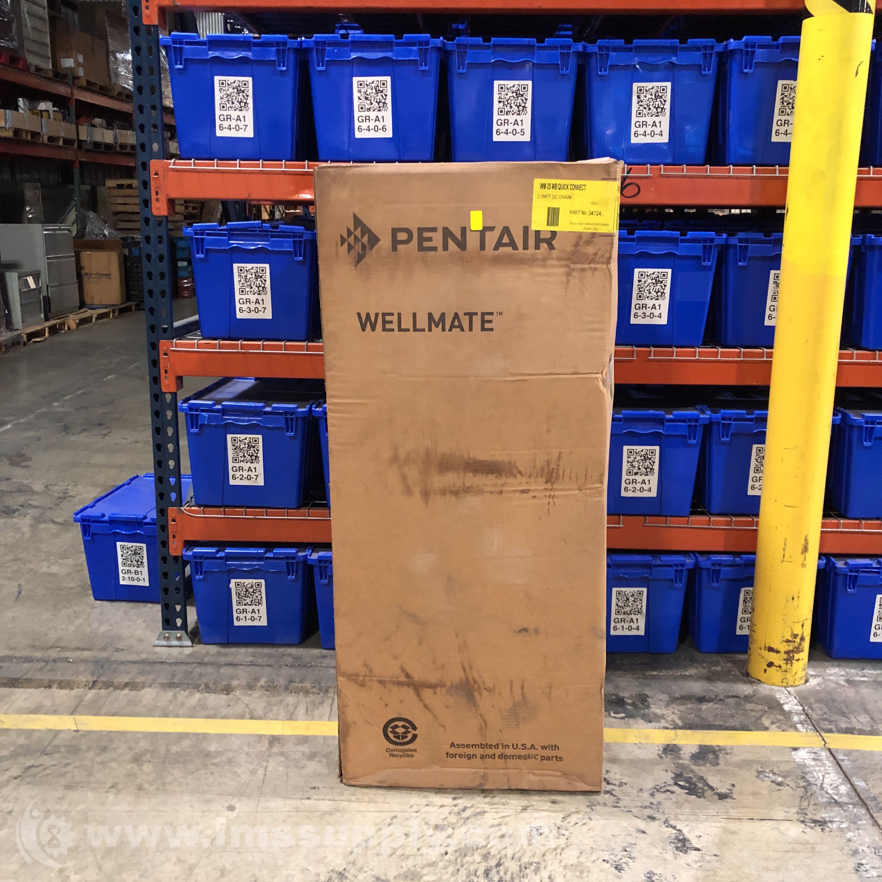 Pentair 34724 Wellmate 2.5NPT QC Drain Quick Connect - IMS Supply