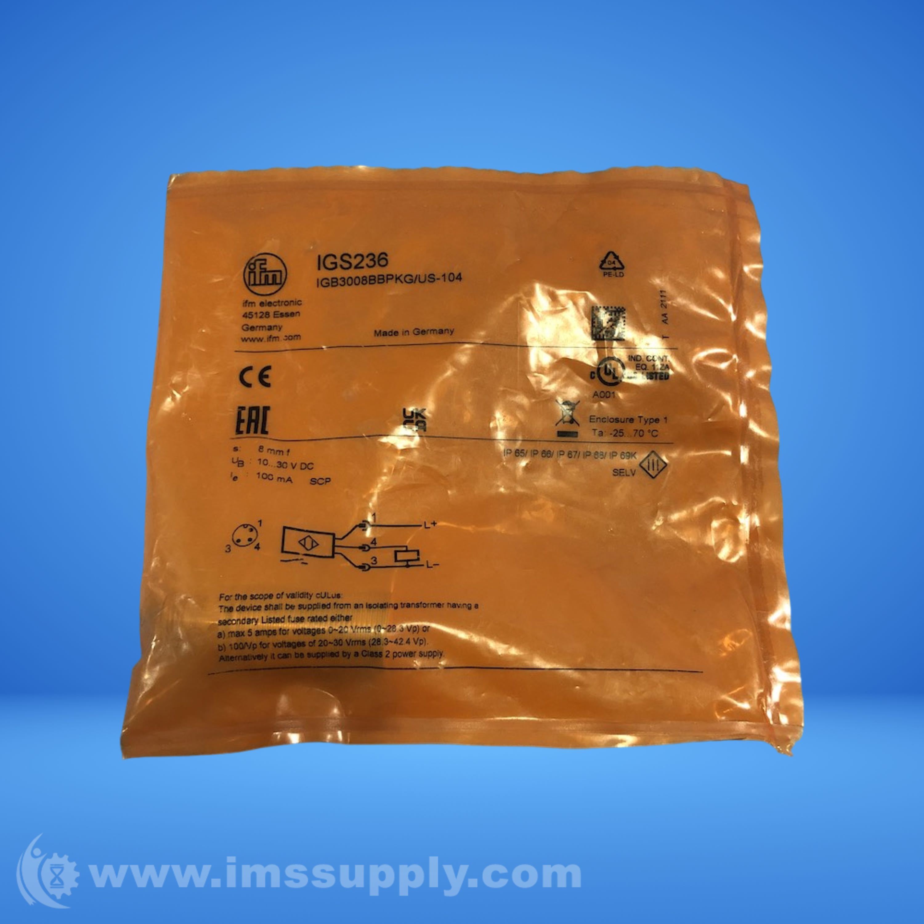 IFM IGS236 Inductive Sensor - IMS Supply