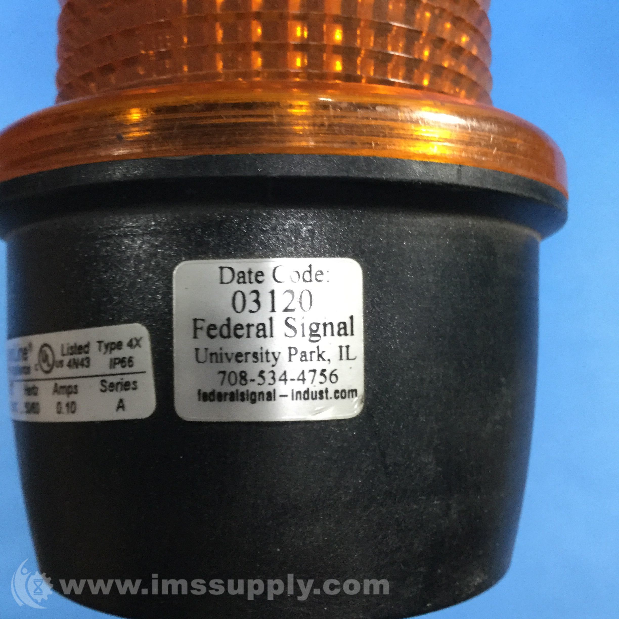 Federal Signal LP3P-120A Strobe, Pipe Mount, 120vac, Amber - IMS Supply