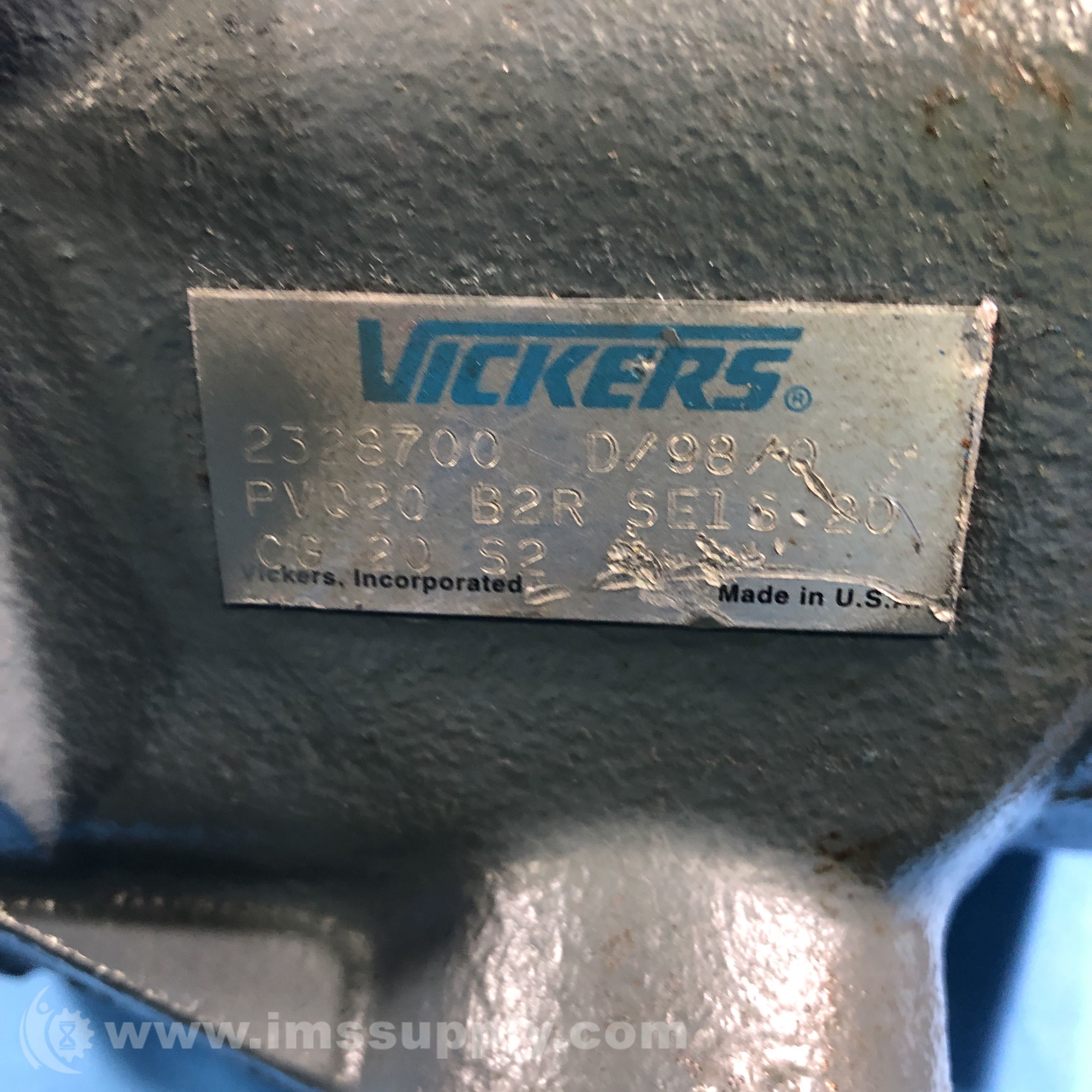Vickers PVQ20 B2R SE1S 20 Hydraulic Axial Piston Pump - IMS Supply