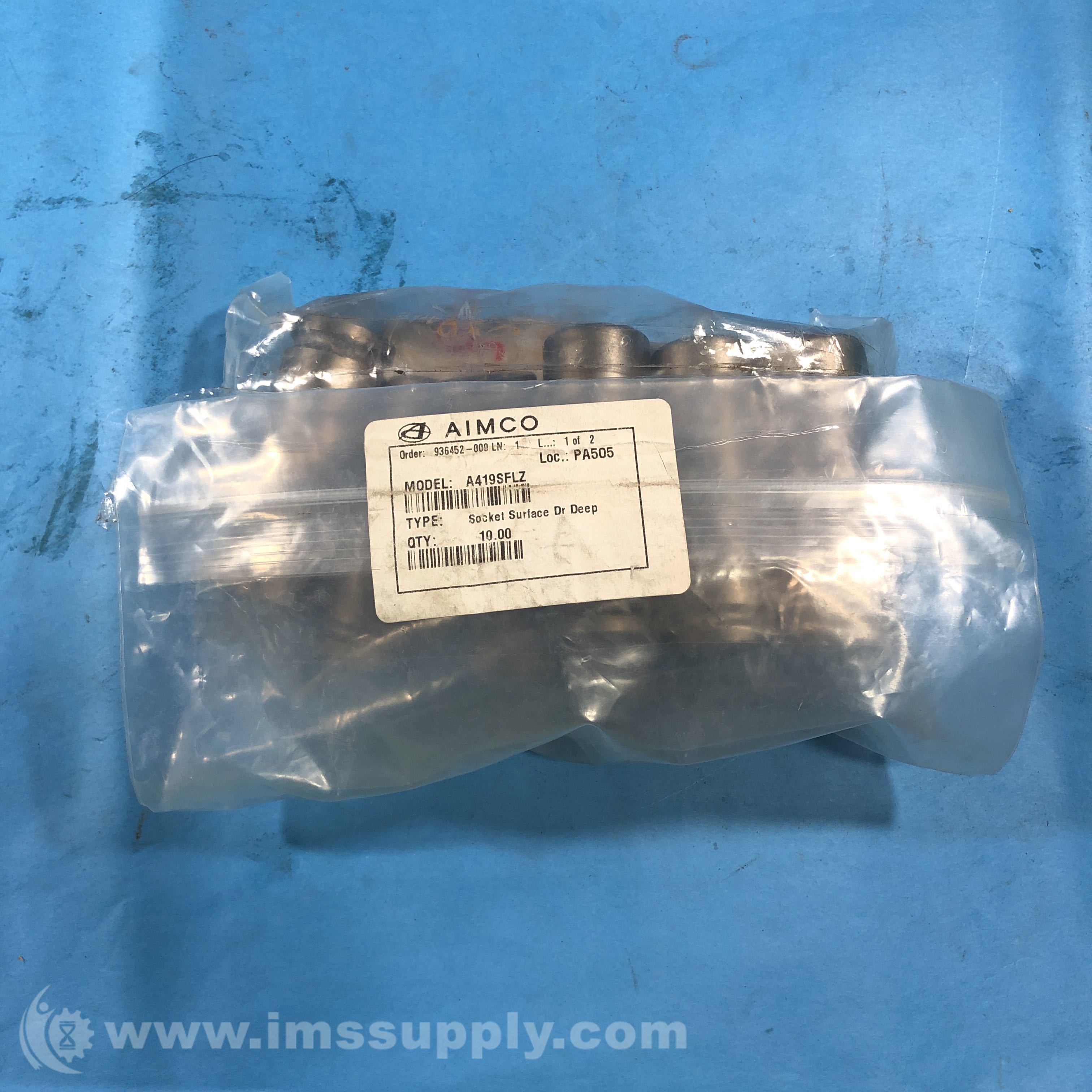 Aimco A419SFLZ Bag of 10 Square Drive Deep Impact Sockets - IMS Supply