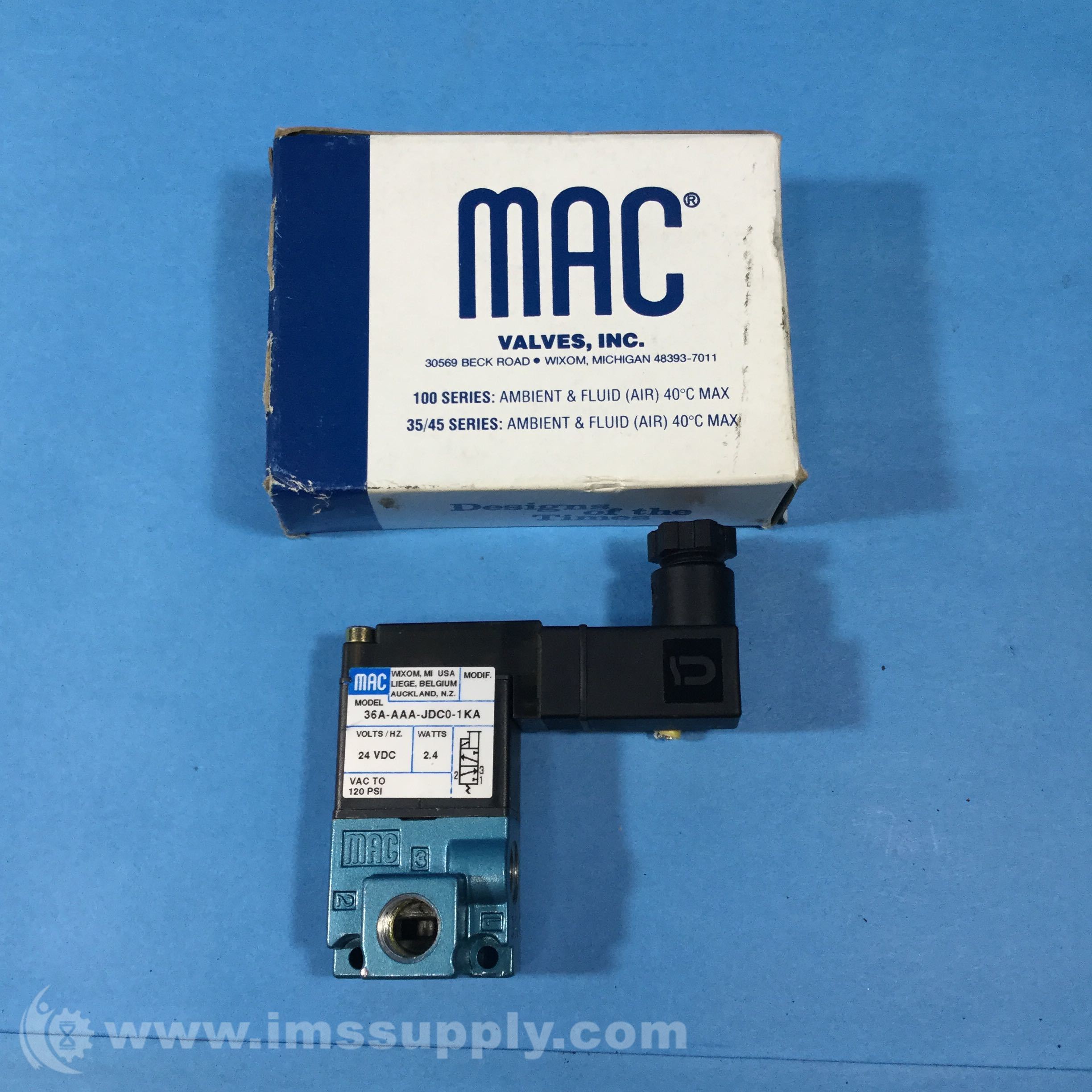MAC Valves Inc 36A-AAA-JDC0-1KA Valve 25 VDC - IMS Supply