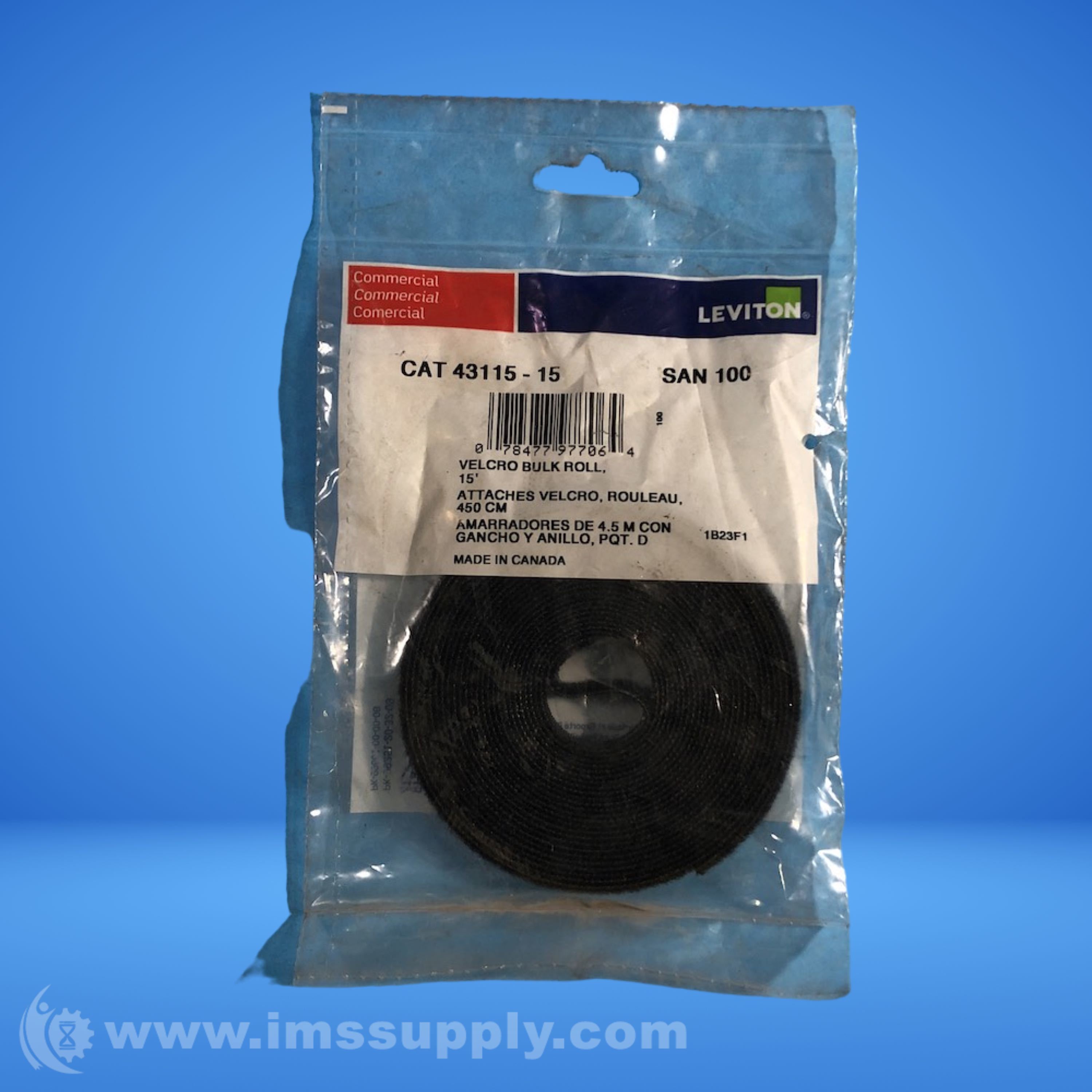 Leviton 43115-15 Bulk Velcro Roll - IMS Supply