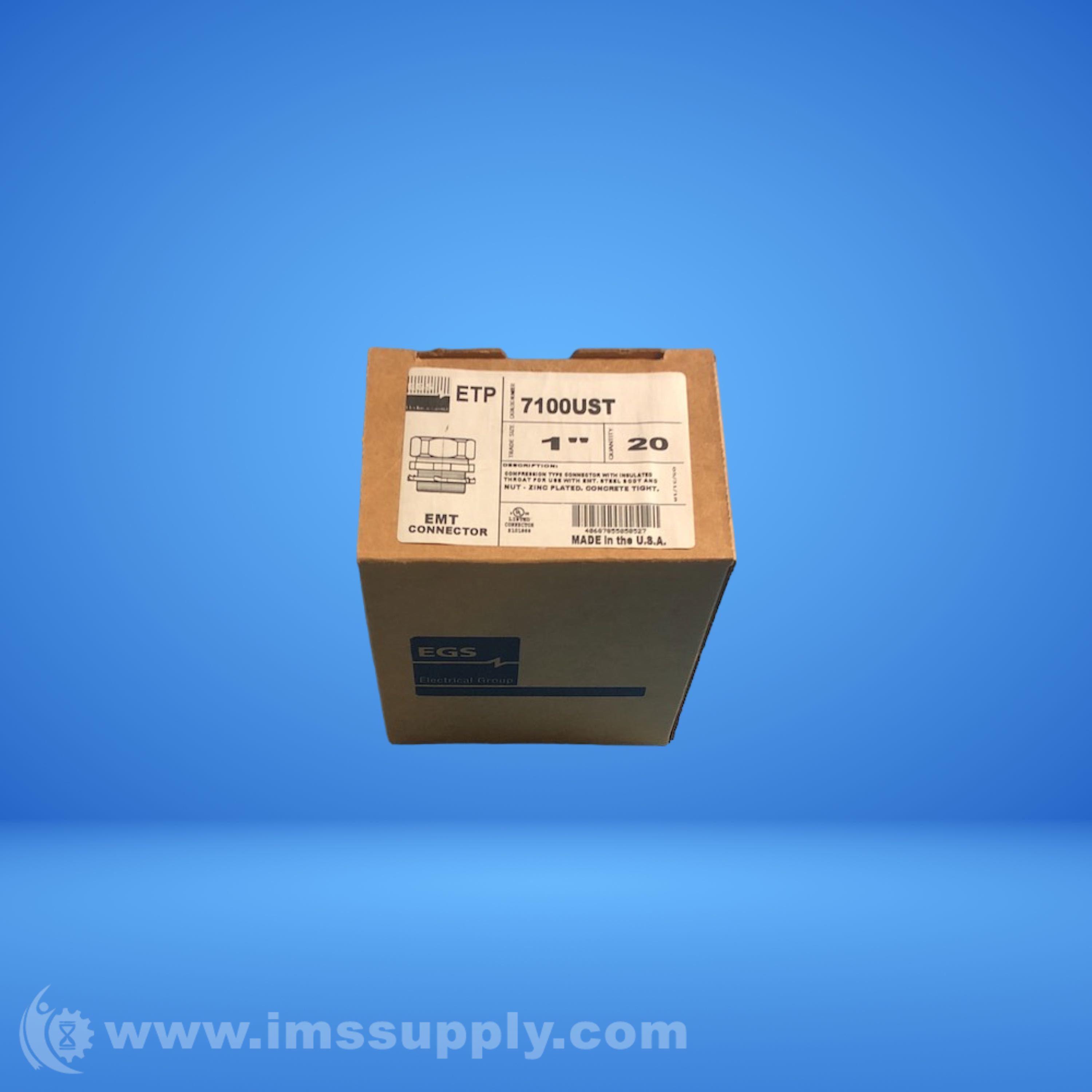 Etp 7100UST EMT Conduit Connector Box of 20 - IMS Supply