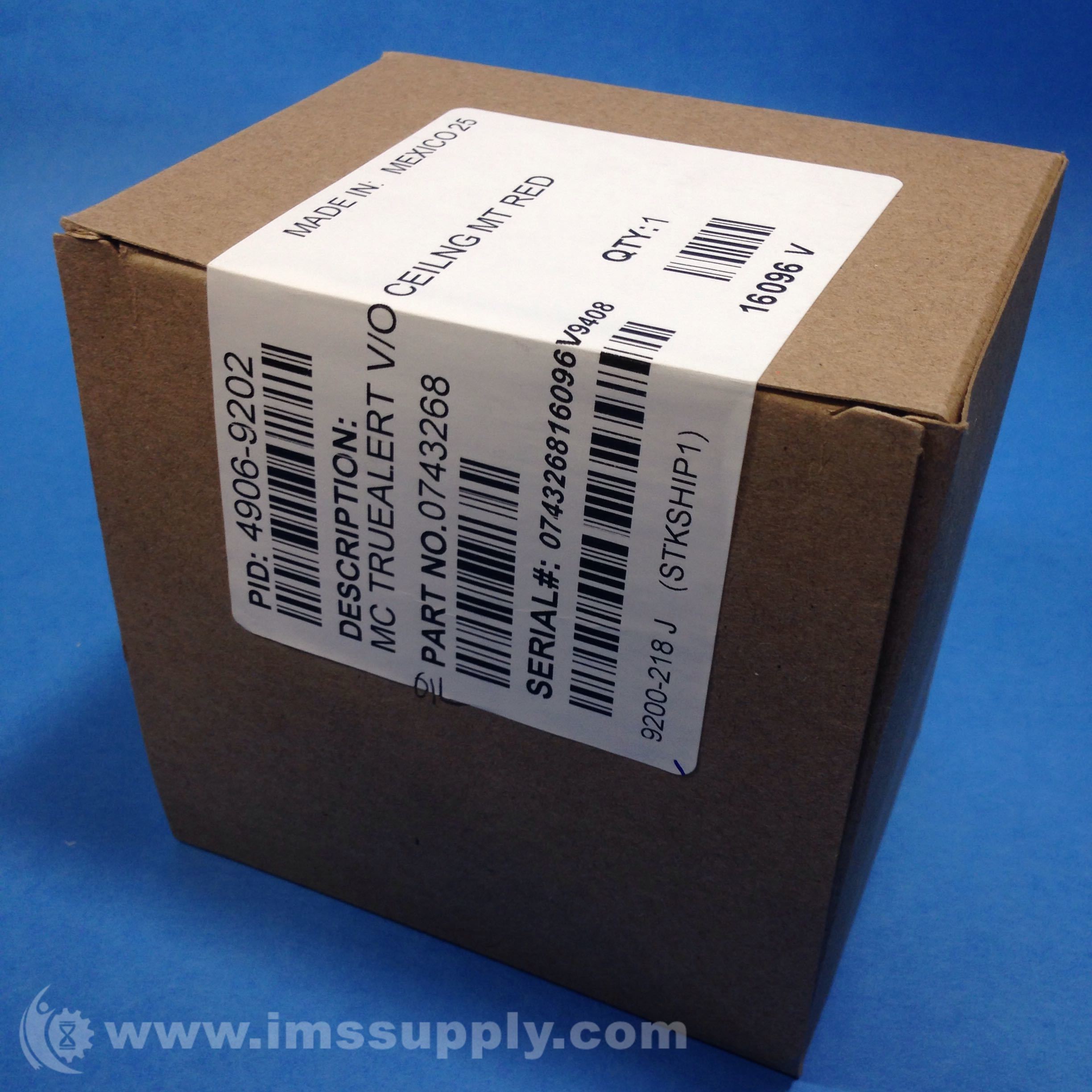 Simplex 4906-9202 MC TrueAlert V/O Ceiling MT Red - IMS Supply