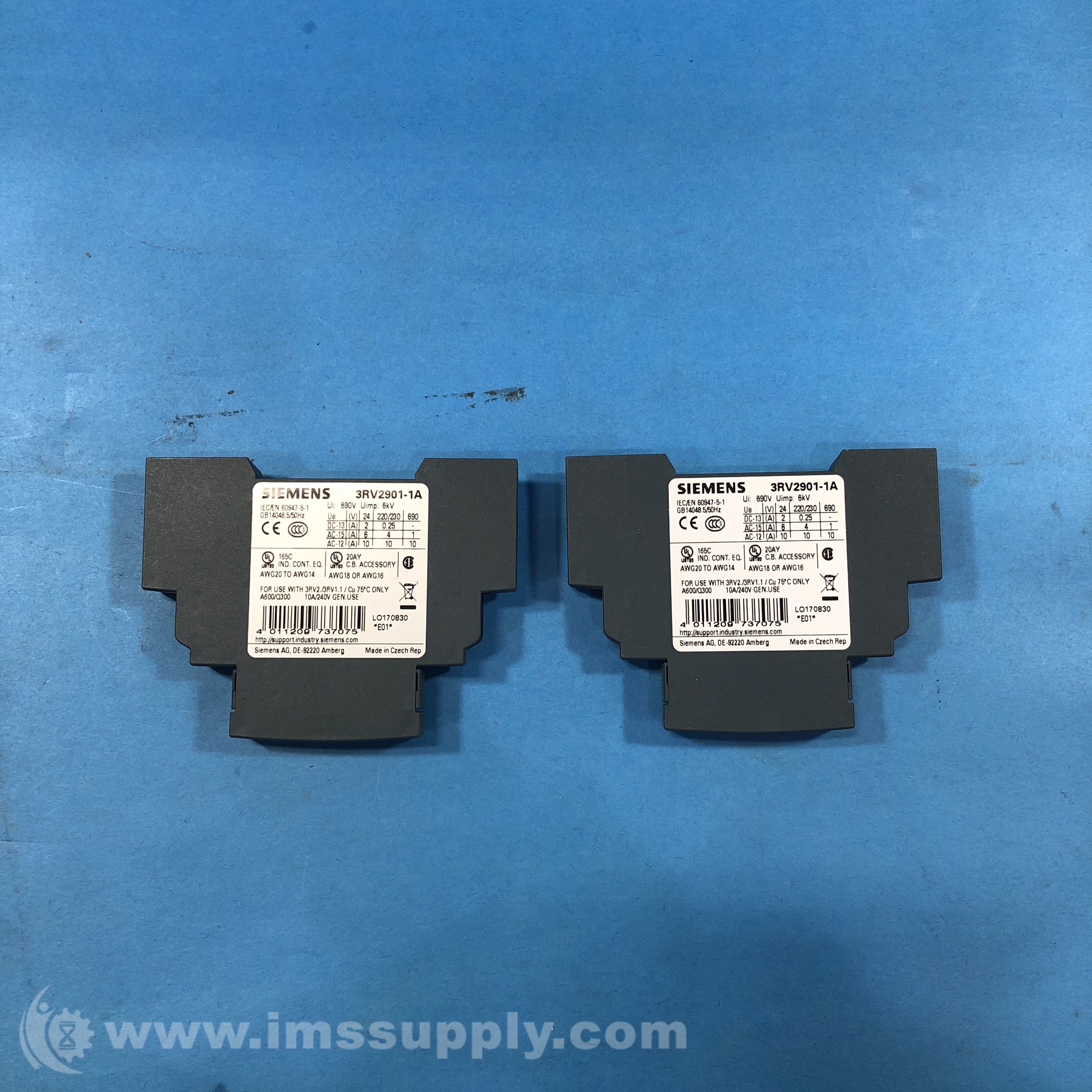 Siemens 3RV2901-1A Box of 2 - IMS Supply