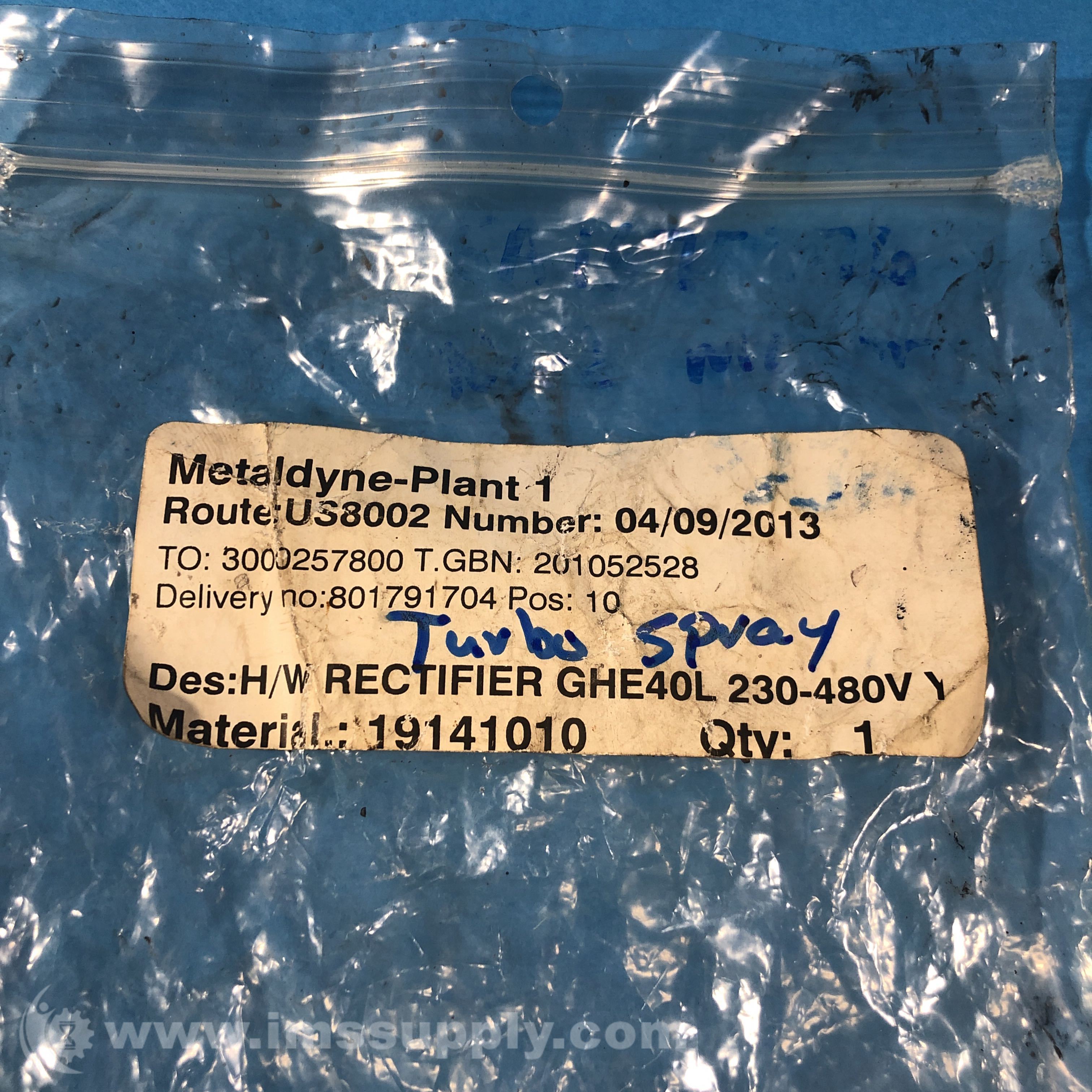 Nord 19141010 D-22941 Brake Rectifier AC200-480V - IMS Supply