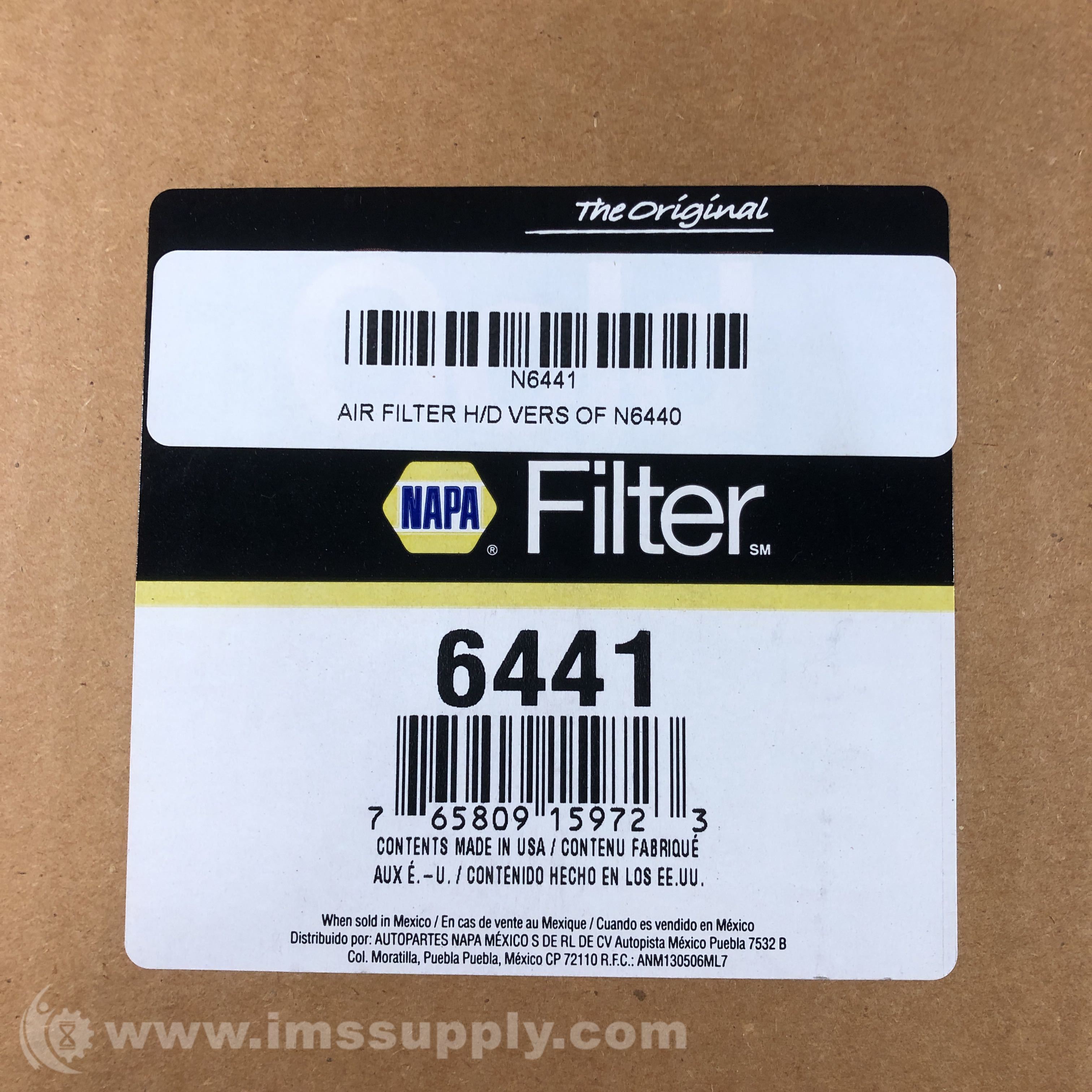 Napa 6441 NAPA Gold Air Filter - IMS Supply