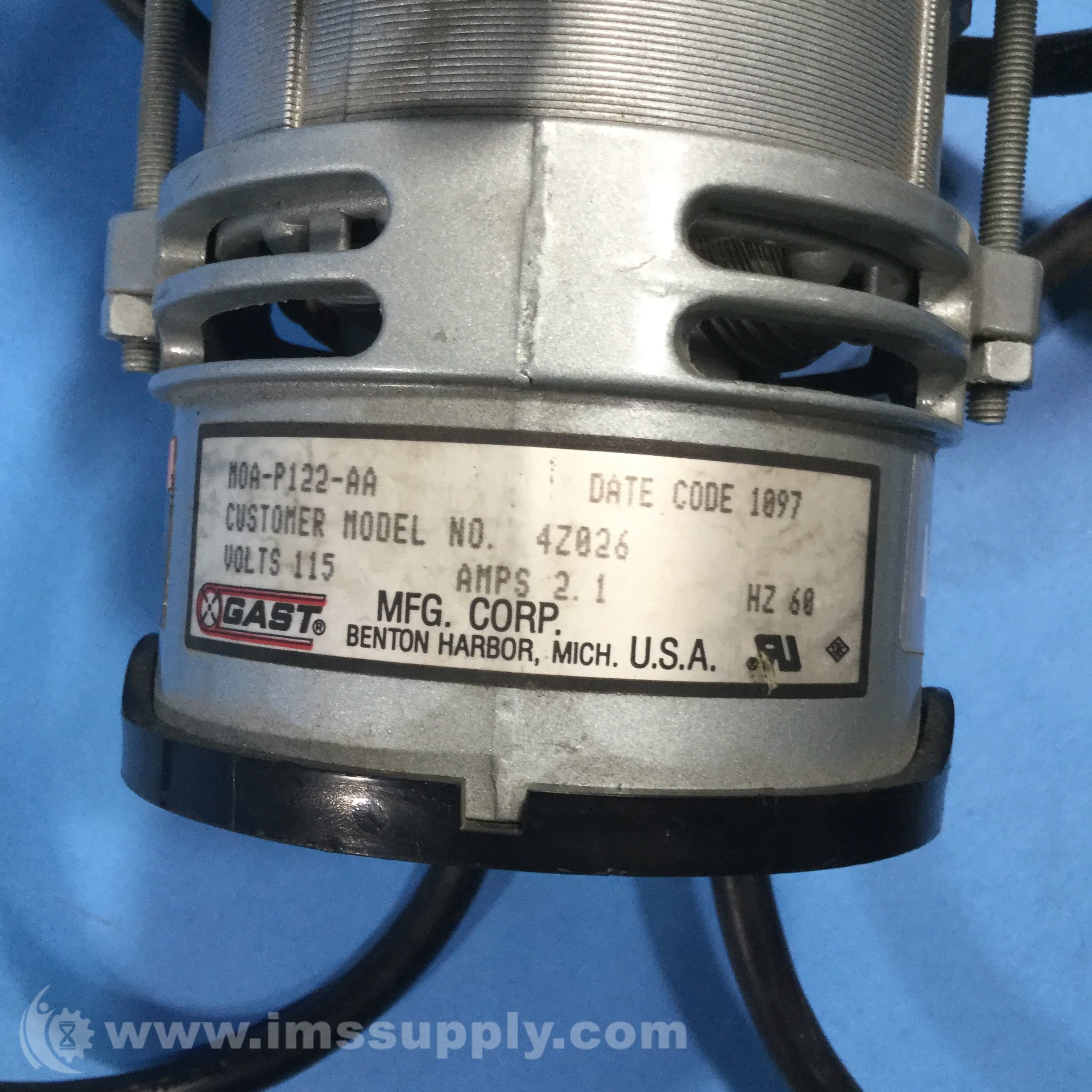 Gast MOA-P122-AA Pump Compressor Vac 1/16 Hp - IMS Supply