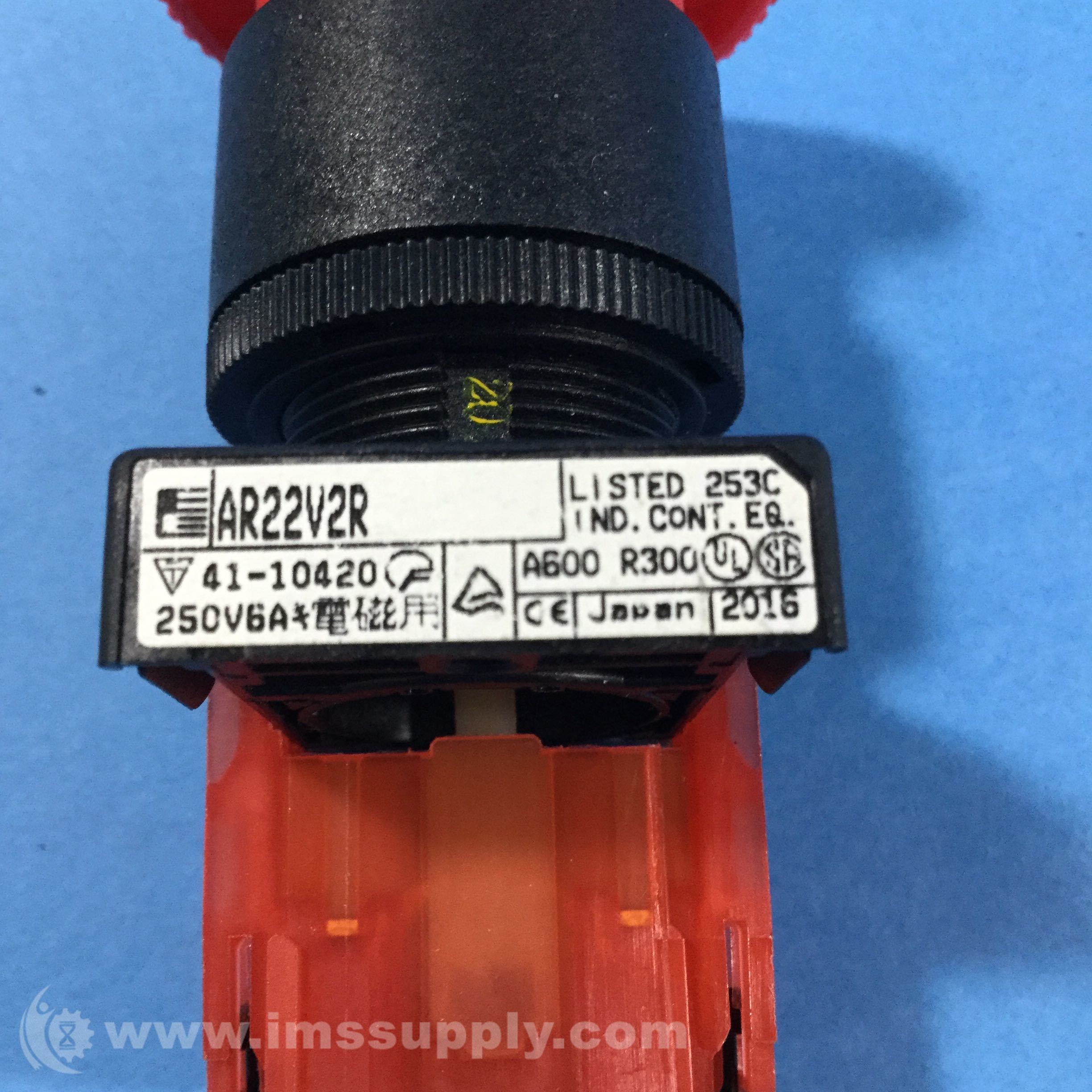 Fuji Electric AR22V2R-01R Switch Emergency Stop N.C. - IMS Supply