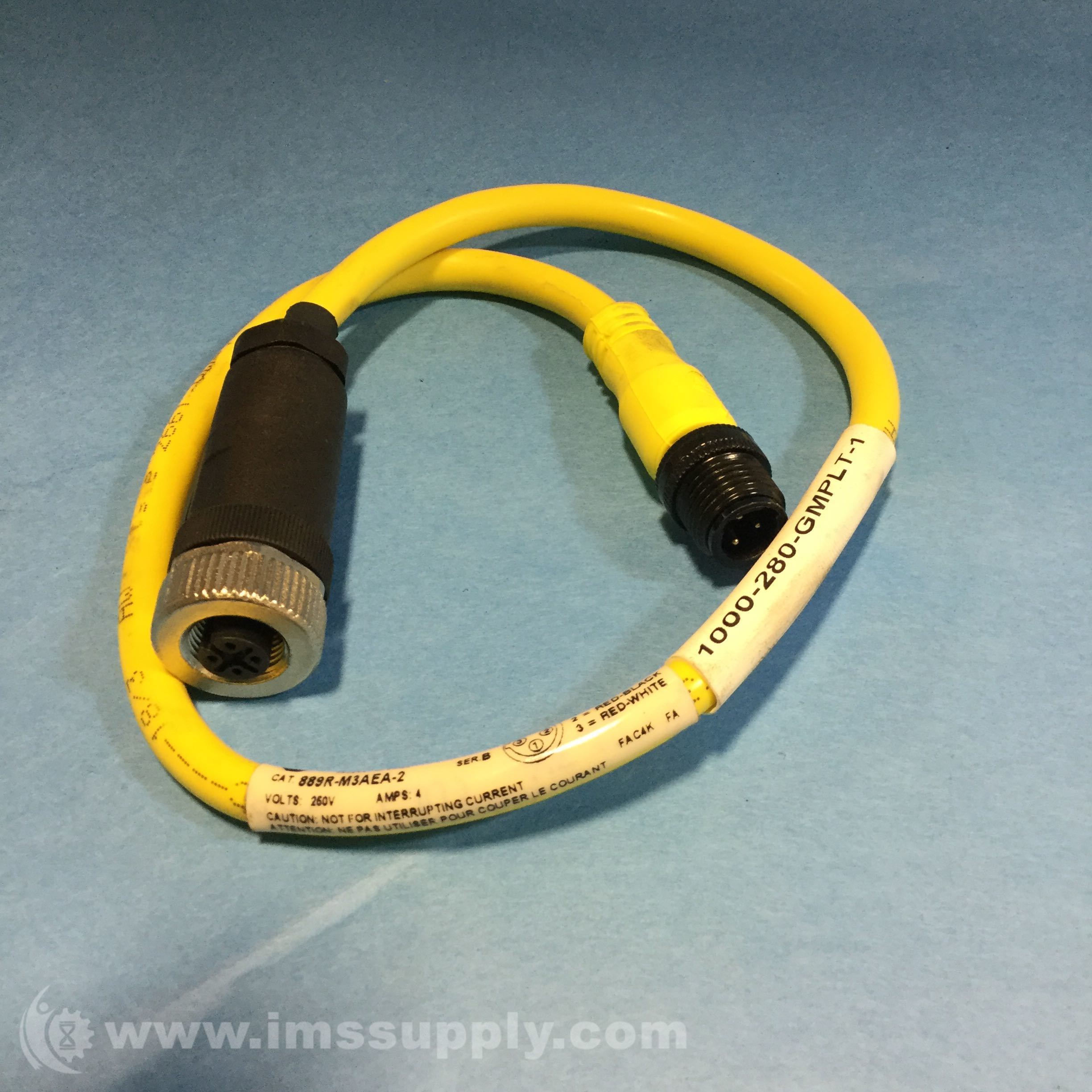 Allen Bradley 889R-M3AEA-2 Male Cordset Ac Micro - IMS Supply