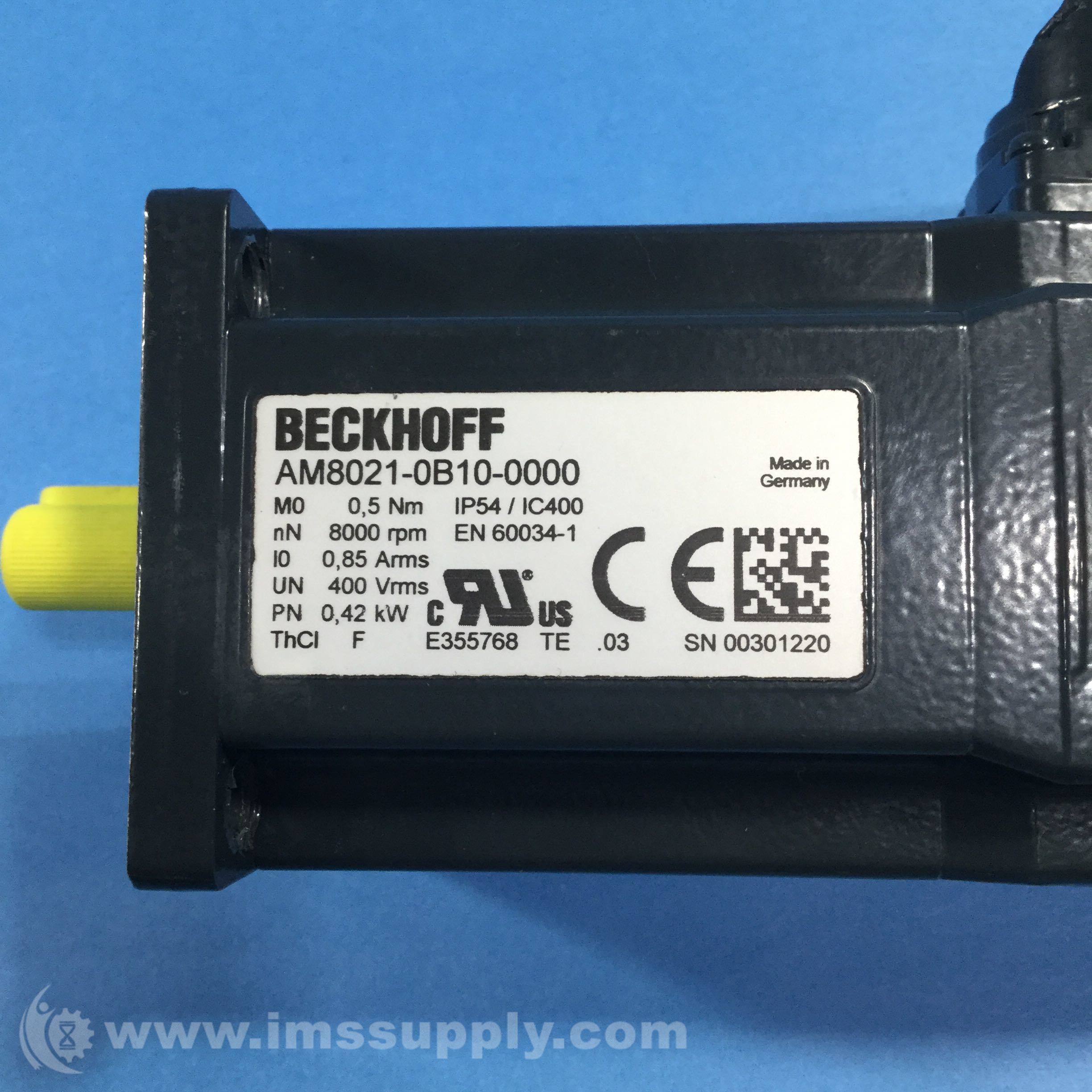 Beckhoff AM8021-0B10-0000 Three-Phase Synchronous Servo Motor - IMS Supply