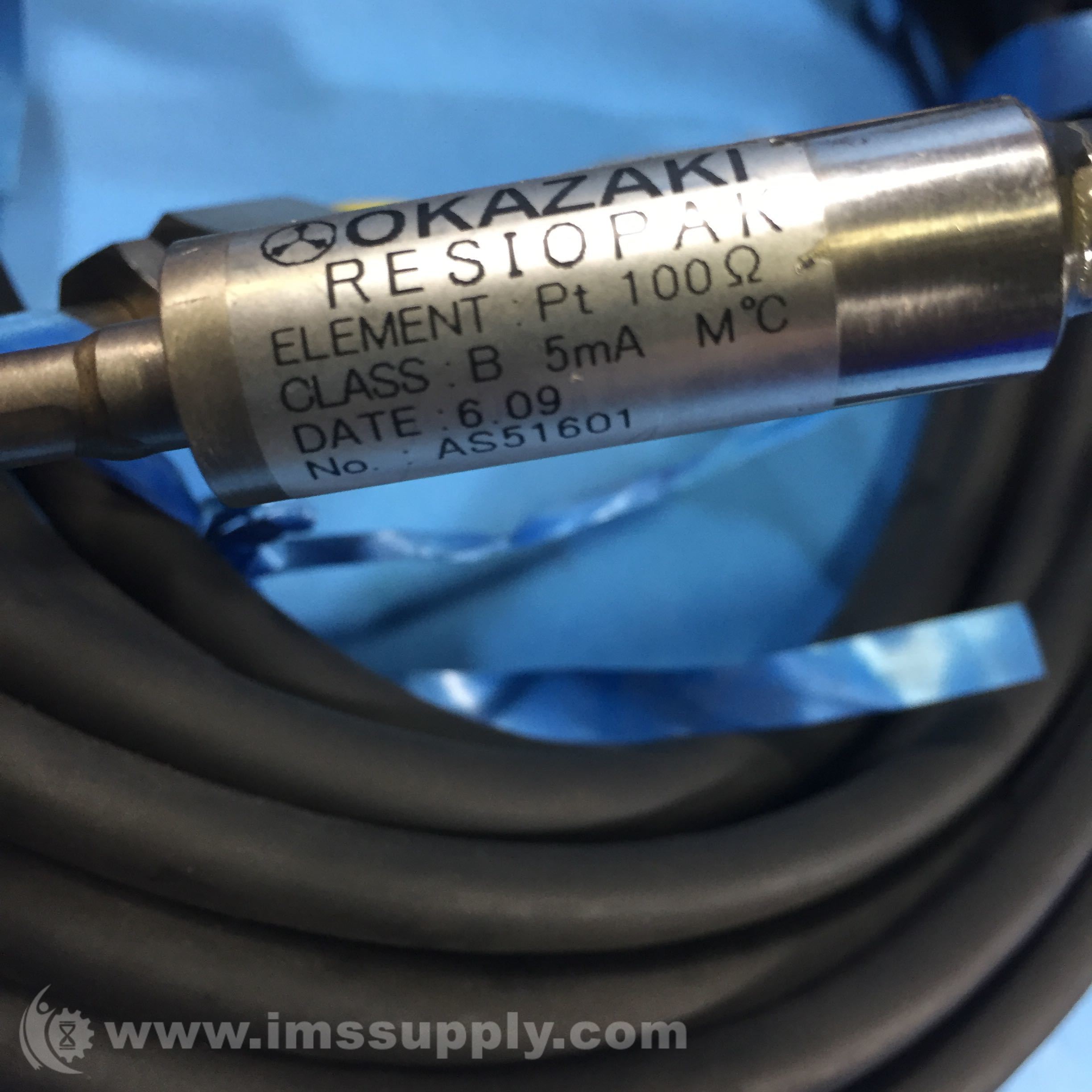 Okazaki AS51601 Resiopak Thermometer Sensor, Class B 5 mA, 100 Oh - IMS ...