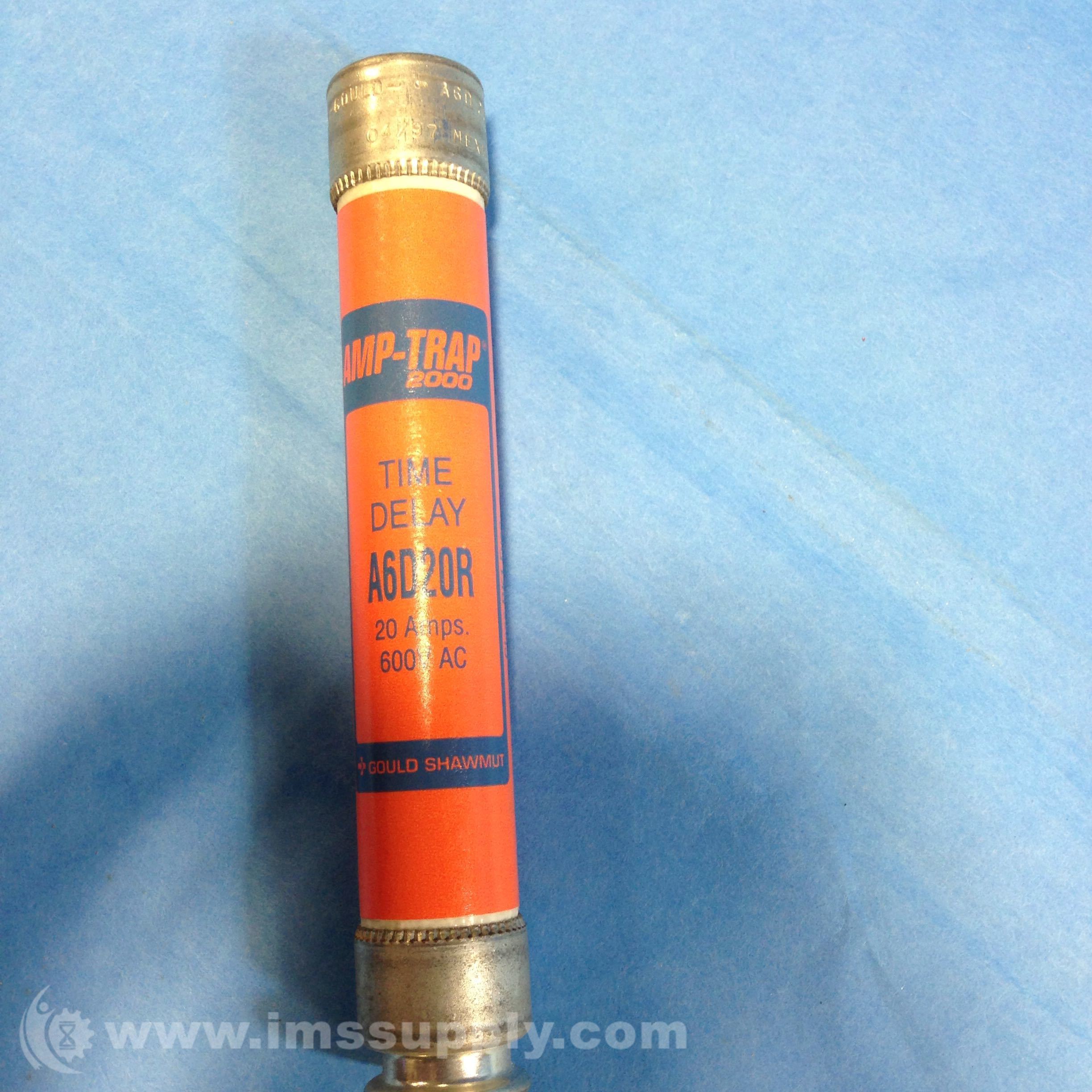 Gould Shawmut A6D20R Fuse Time Delay 20 Amps 600 VAC - IMS Supply